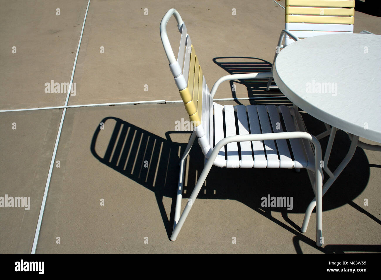 an iamge of a Table and chairs Stock Photo - Alamy