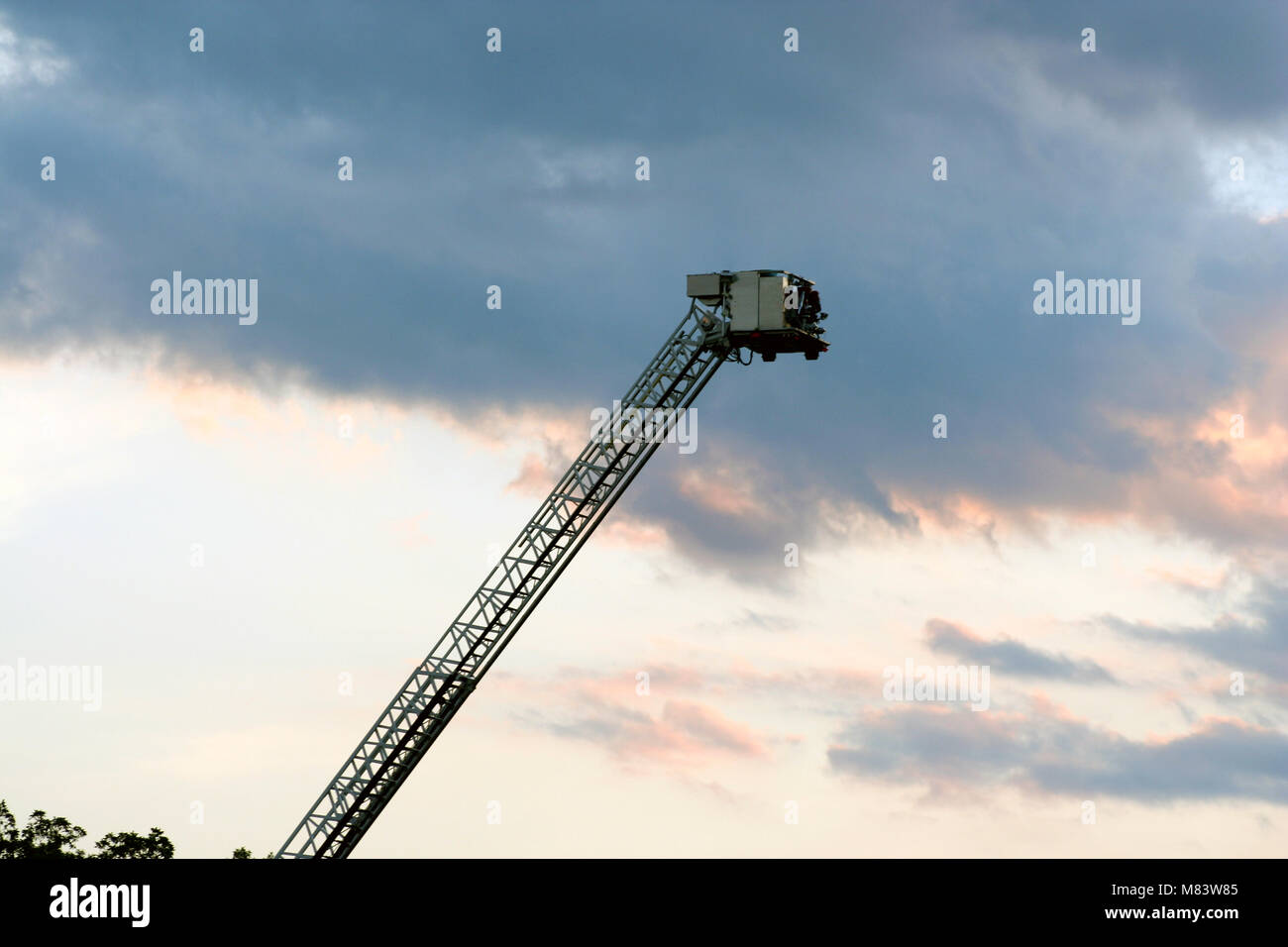 an image of a firetruck ladder Stock Photo - Alamy
