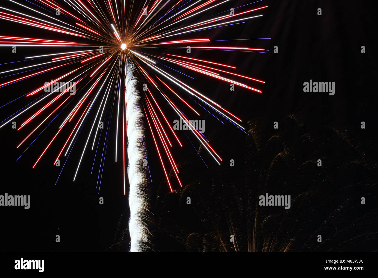 an image of exploding fireworks Stock Photo - Alamy