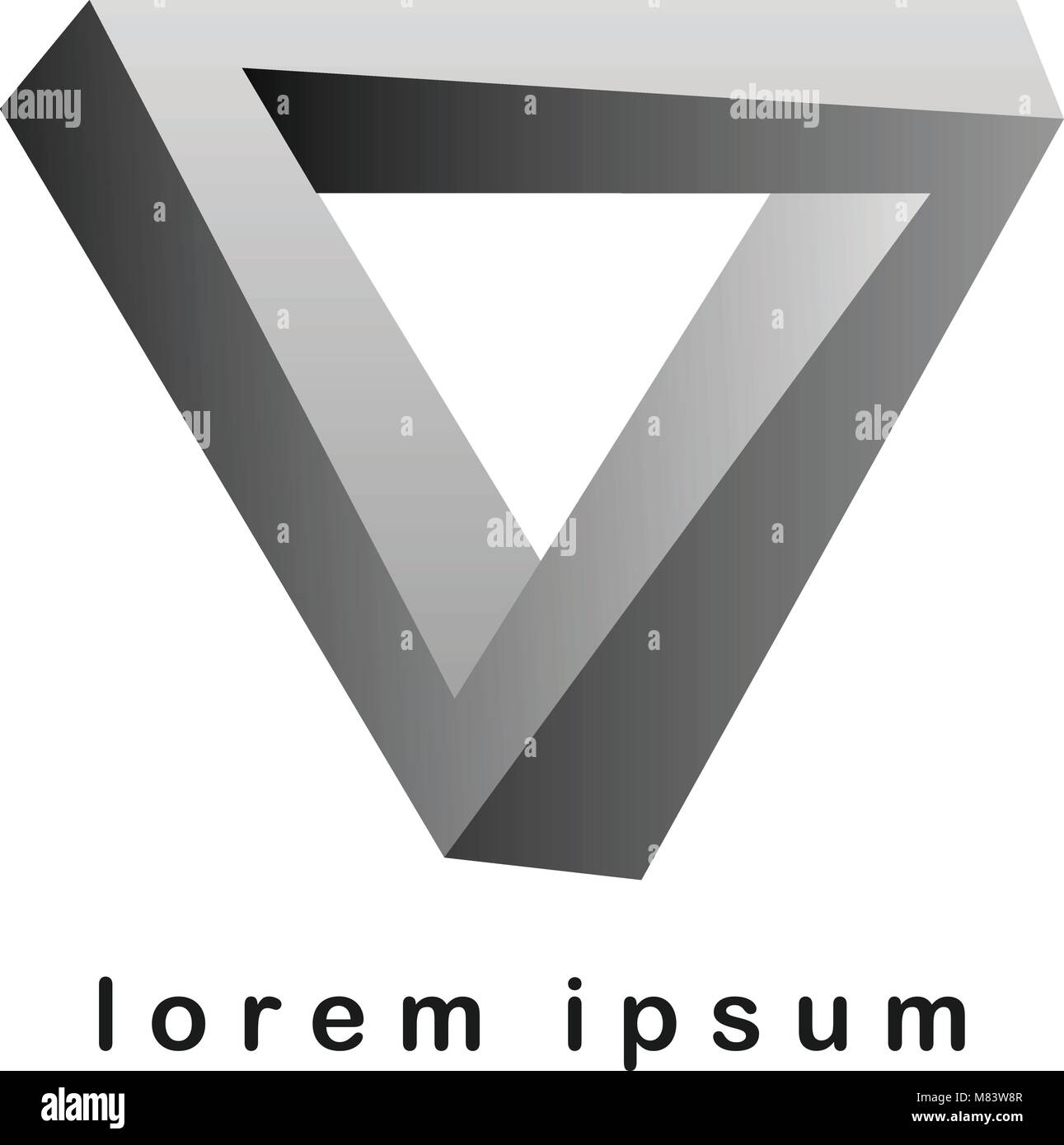 overlaping triangle logo logotype vector art illustration Stock Vector ...