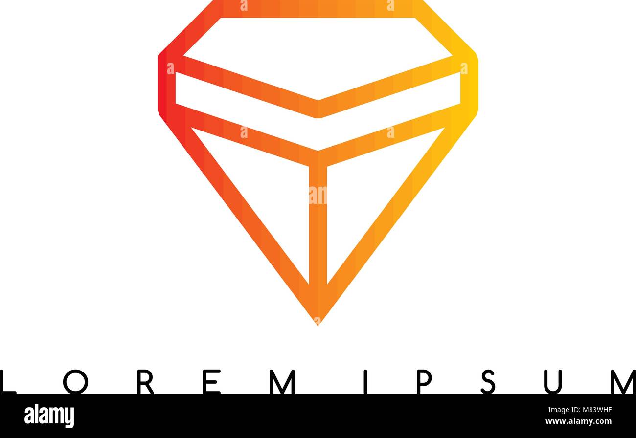 overlaping sign logo logotype vector art illustration Stock Vector ...