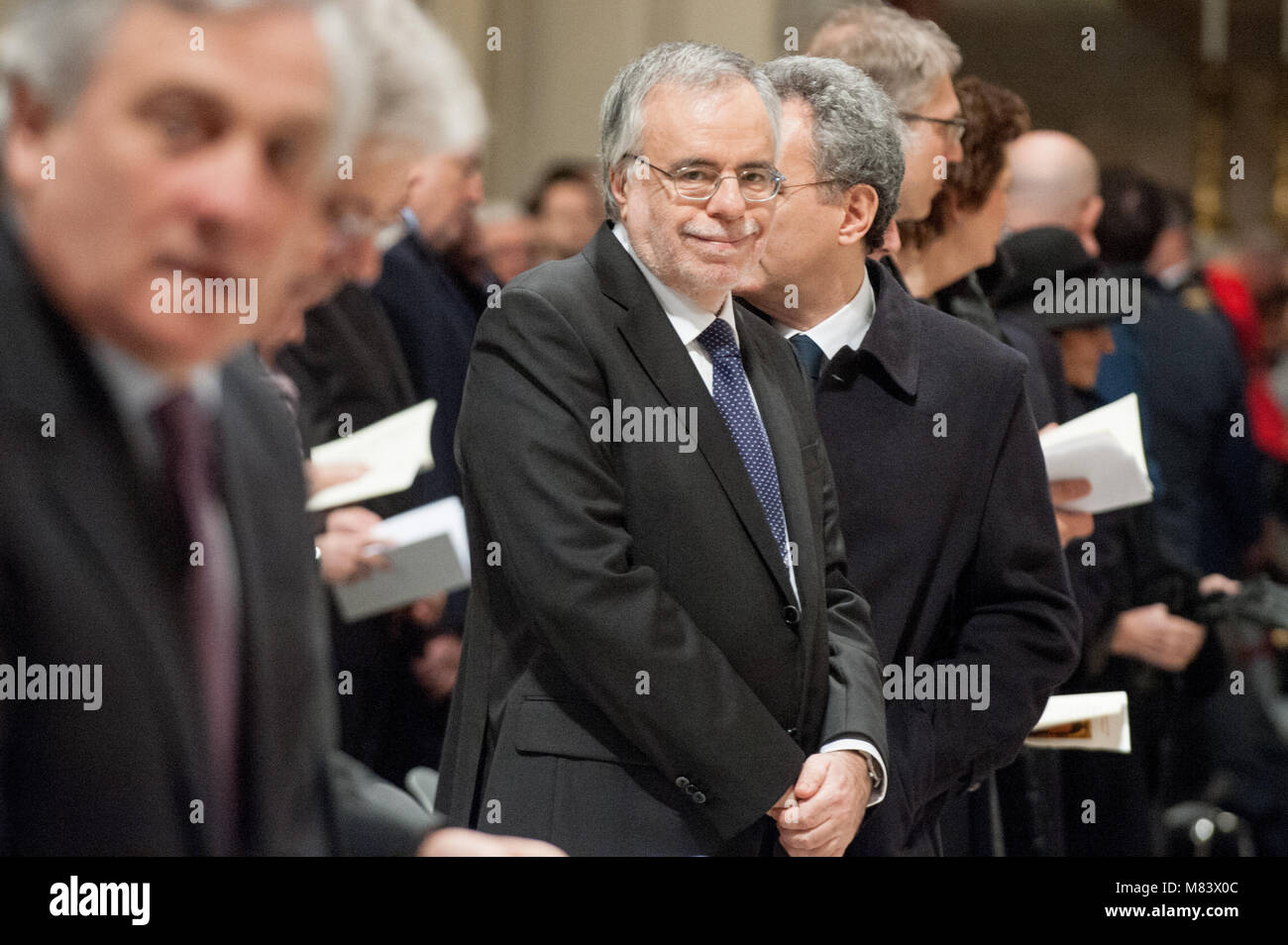Andrea Riccardi attends at the mass on the occasion of the 50th ...