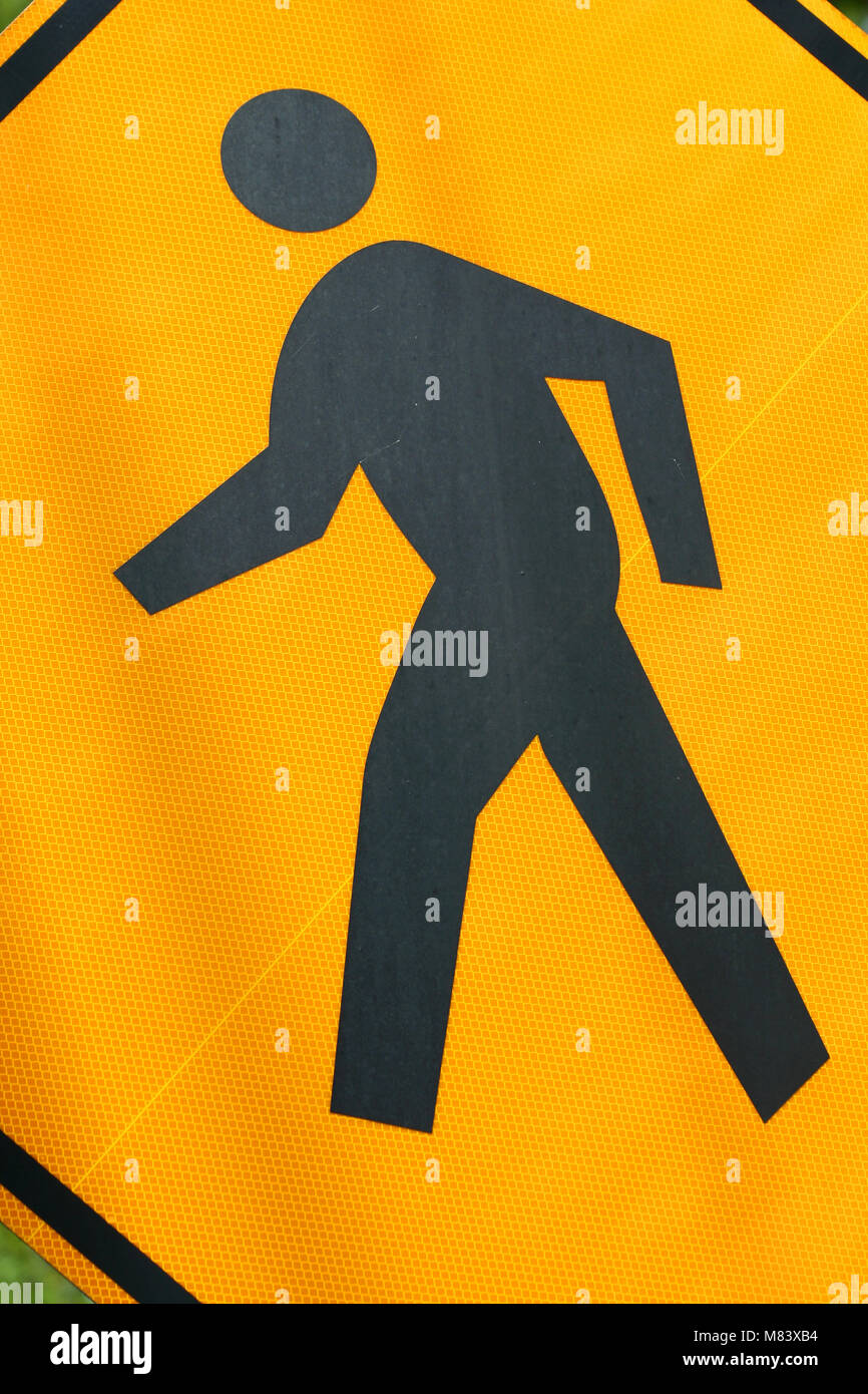 A Cross walk sign macro Stock Photo - Alamy