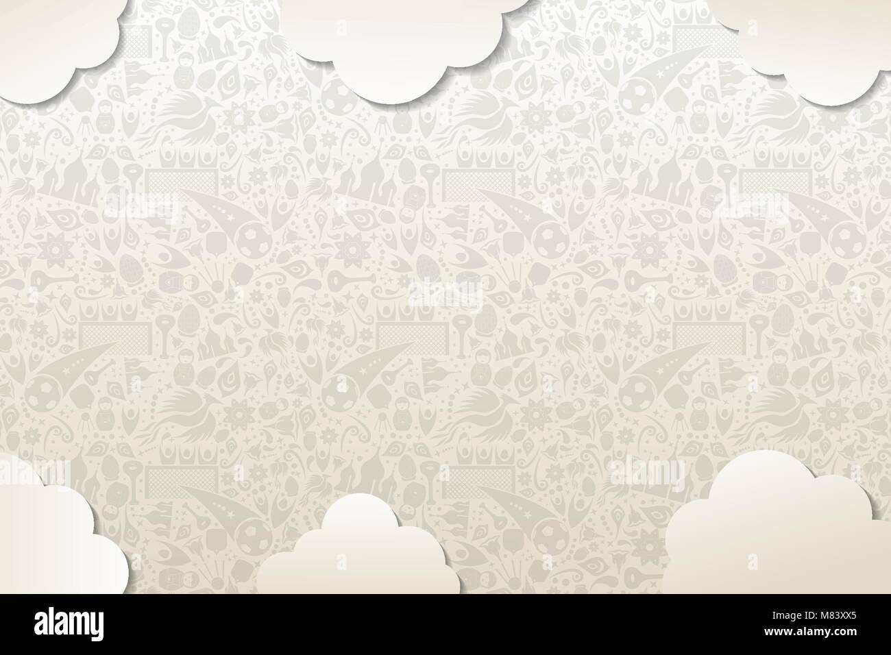 Russia background with traditional russian culture symbols and ...