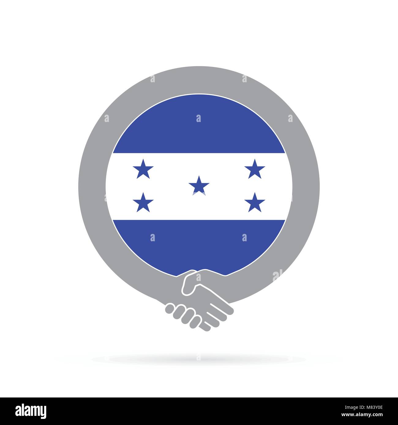 Honduras flag handshake icon. agreement, welcome, cooperation concept ...