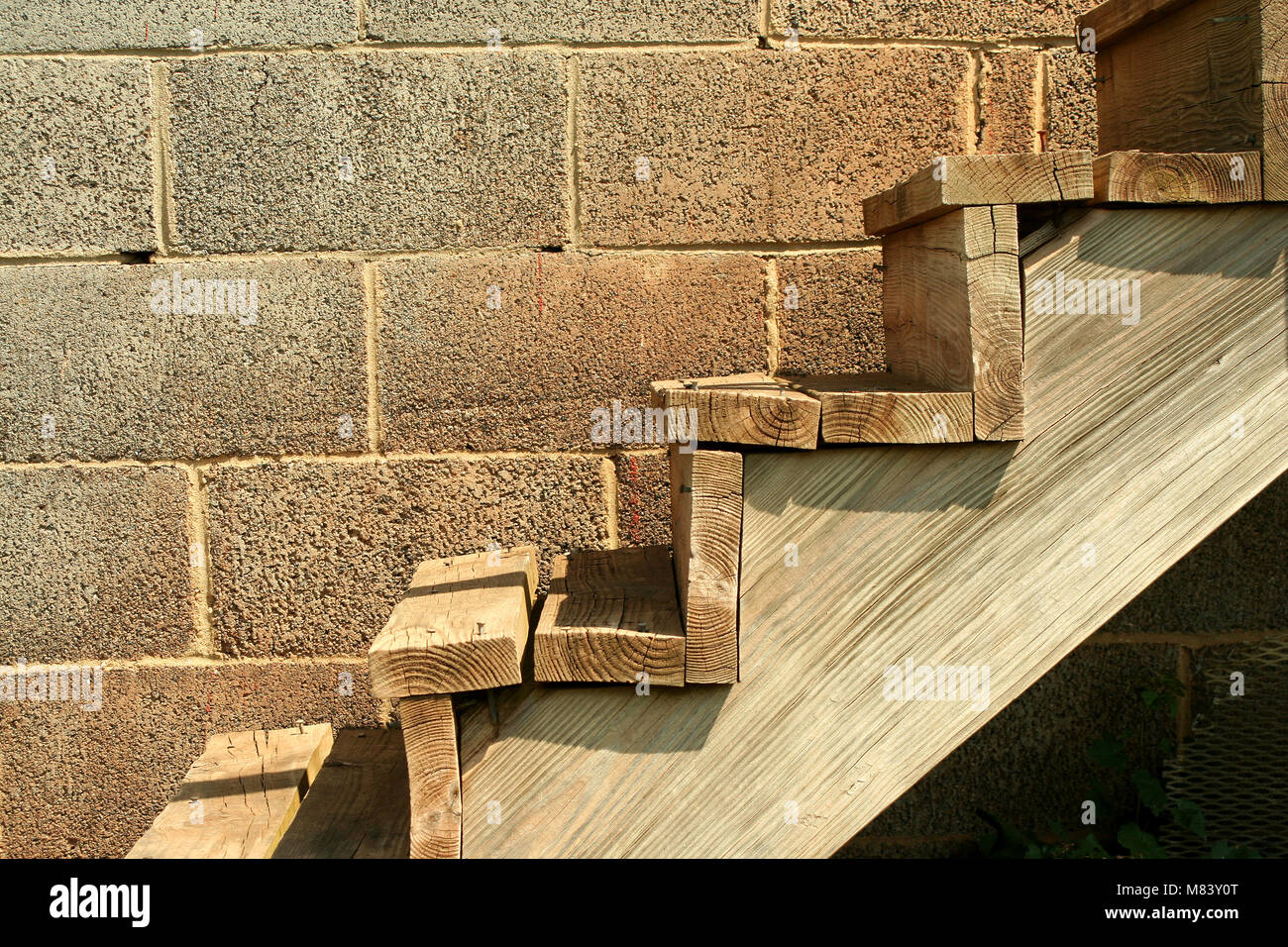 A Old outdoor wooden staircase Stock Photo - Alamy