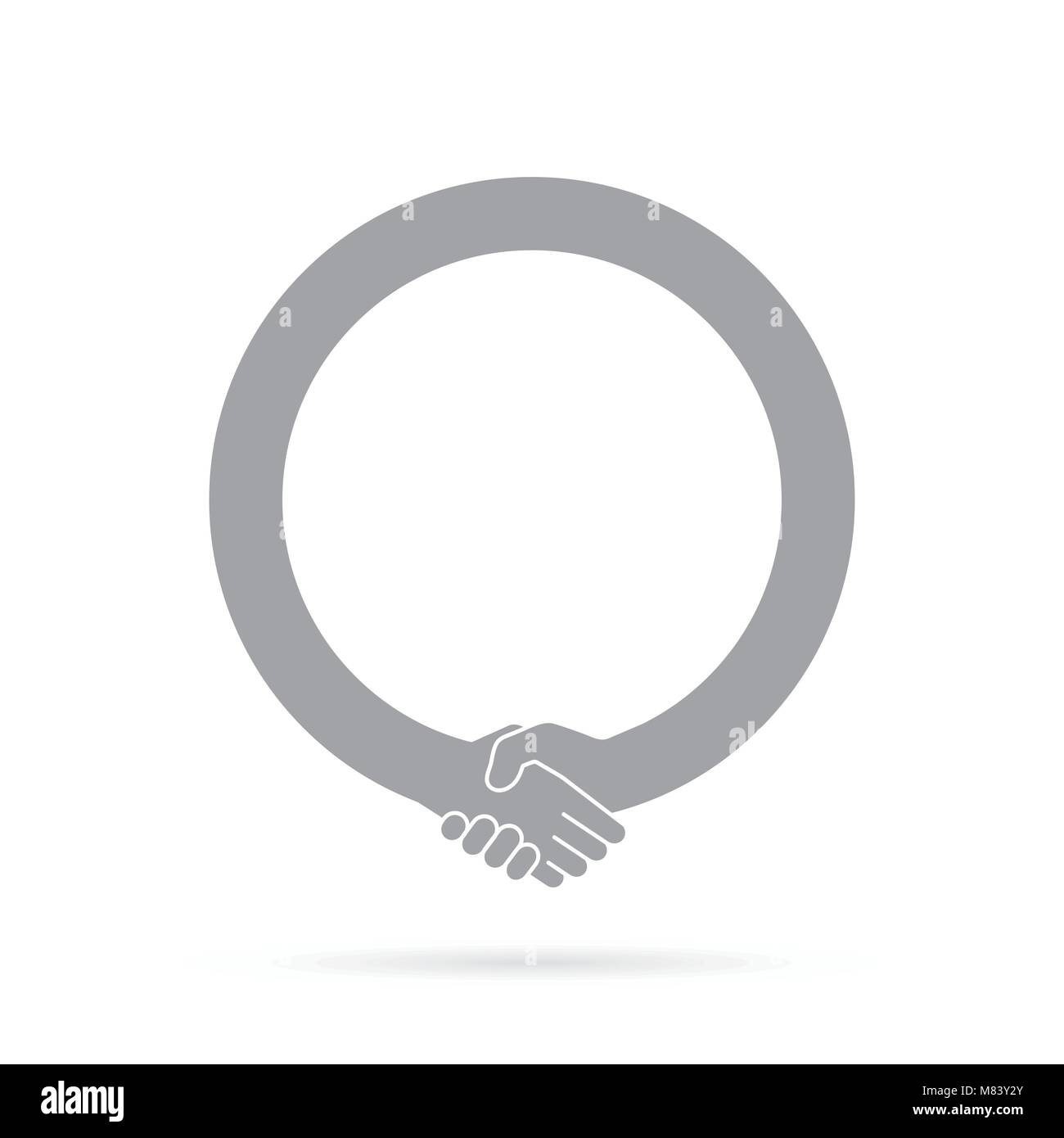 Handshake circle vector icon Stock Vector Image & Art - Alamy
