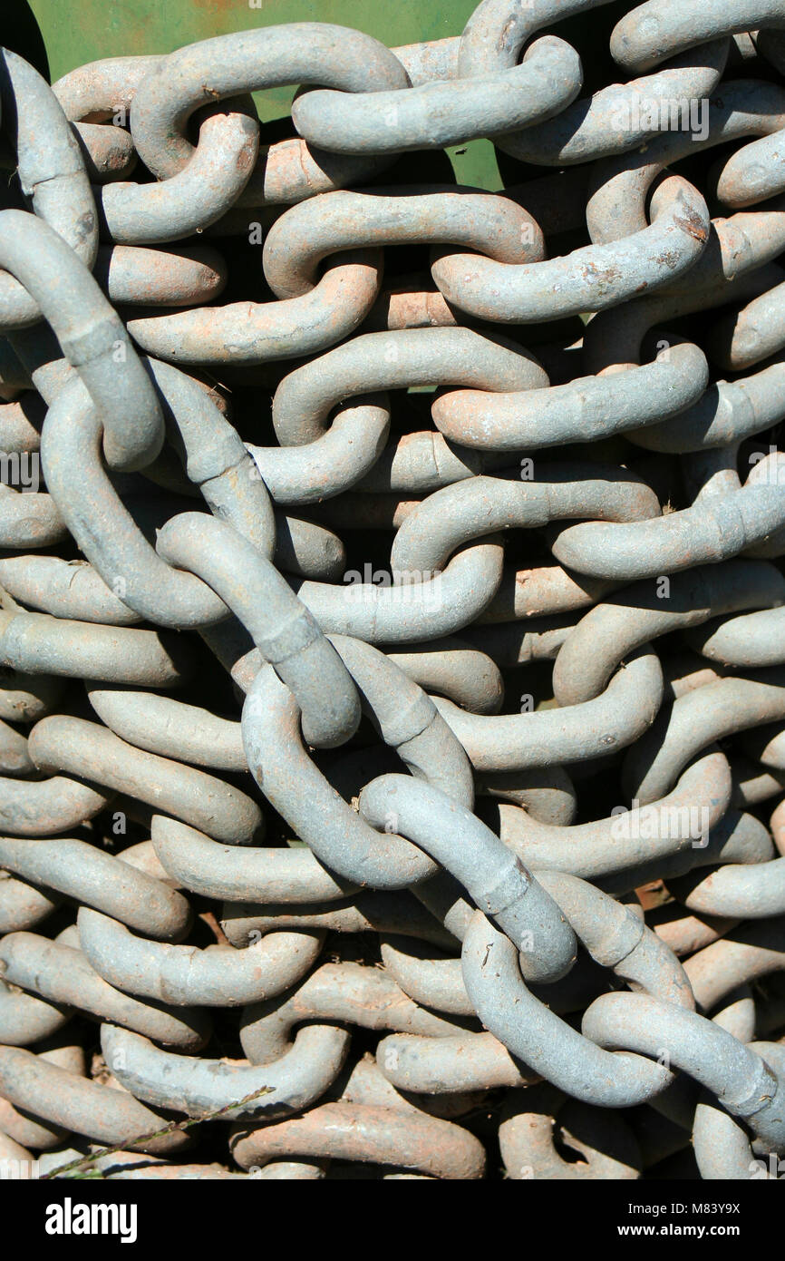 A Metal chain background Stock Photo - Alamy