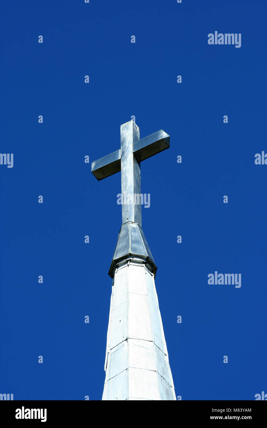 Cross on top of a church Stock Photo - Alamy