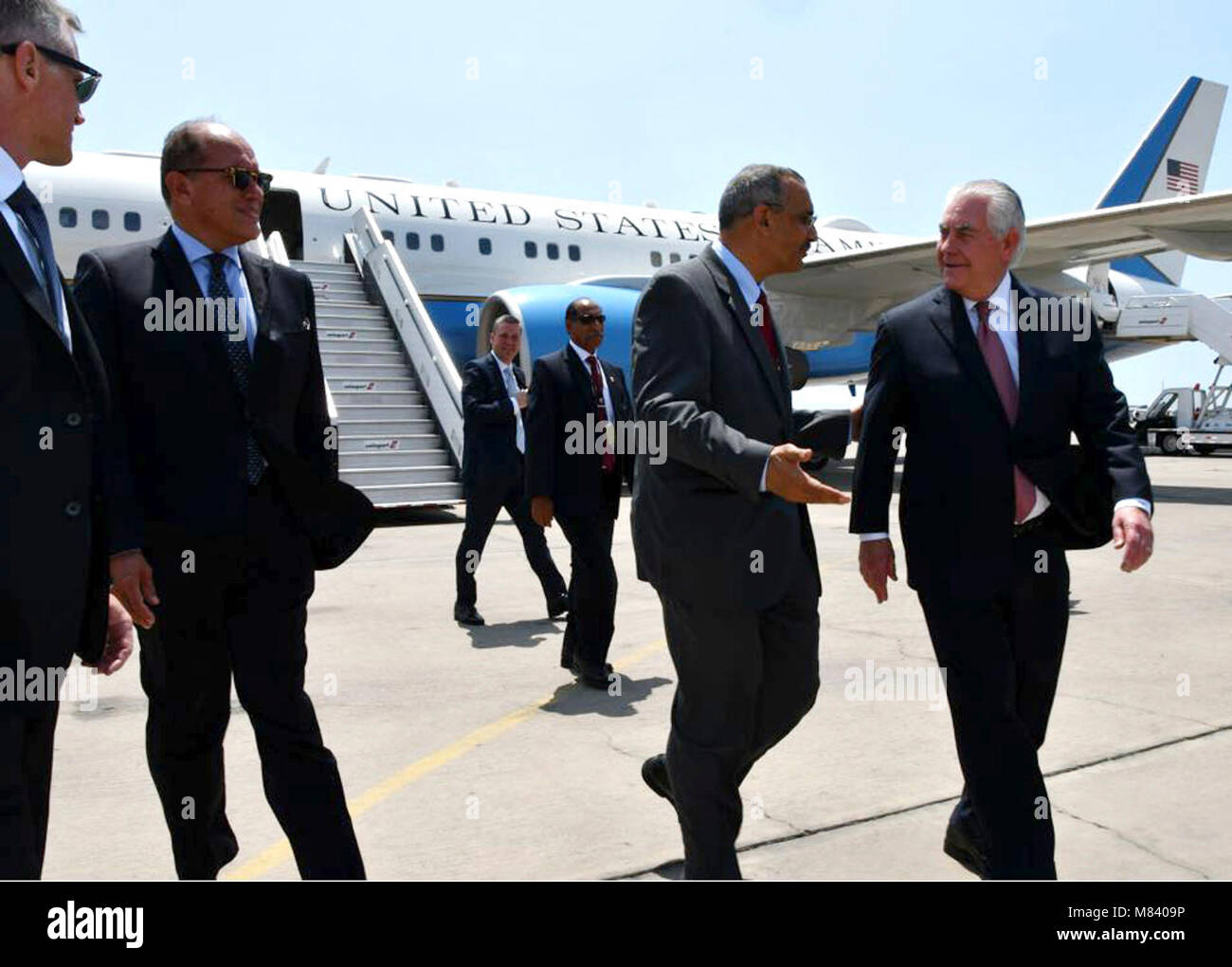 Secretary Tillerson is Greeted by Ambassador Urs Upon Arrival to Lima ...