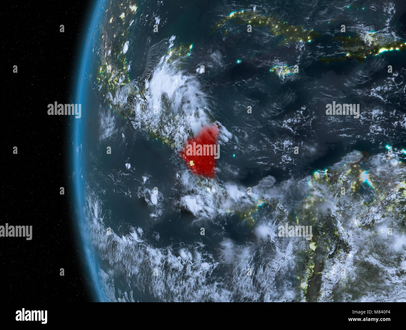 Space orbit view nicaragua hi-res stock photography and images - Alamy