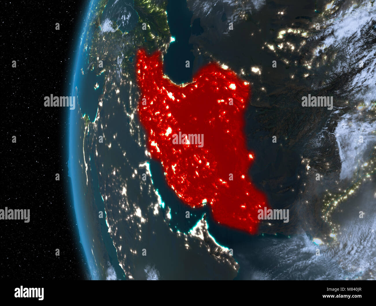 Map of iran satellite hi-res stock photography and images - Alamy