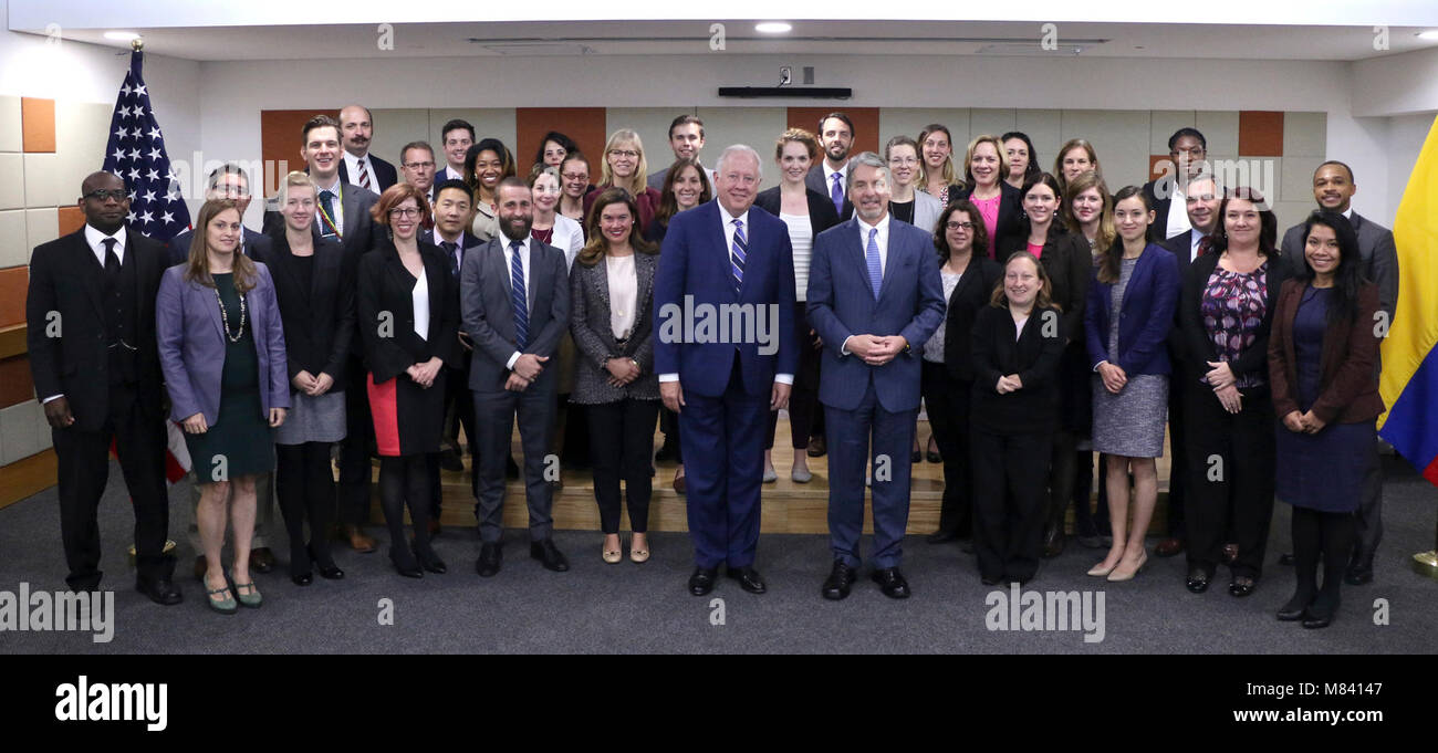 Under Secretary Thomas Poses for a Photo With Ambassador Whitaker and ...