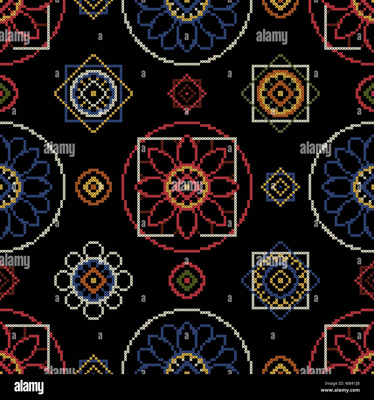 Needlework texture fabric Stock Vector Images - Alamy