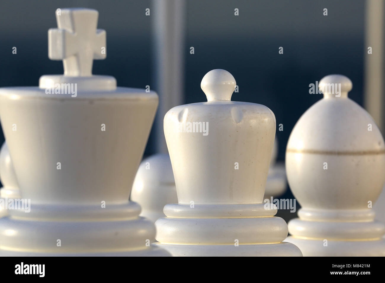 Chess pieces on Queen Elizabeth. Cunard Liner Stock Photo - Alamy