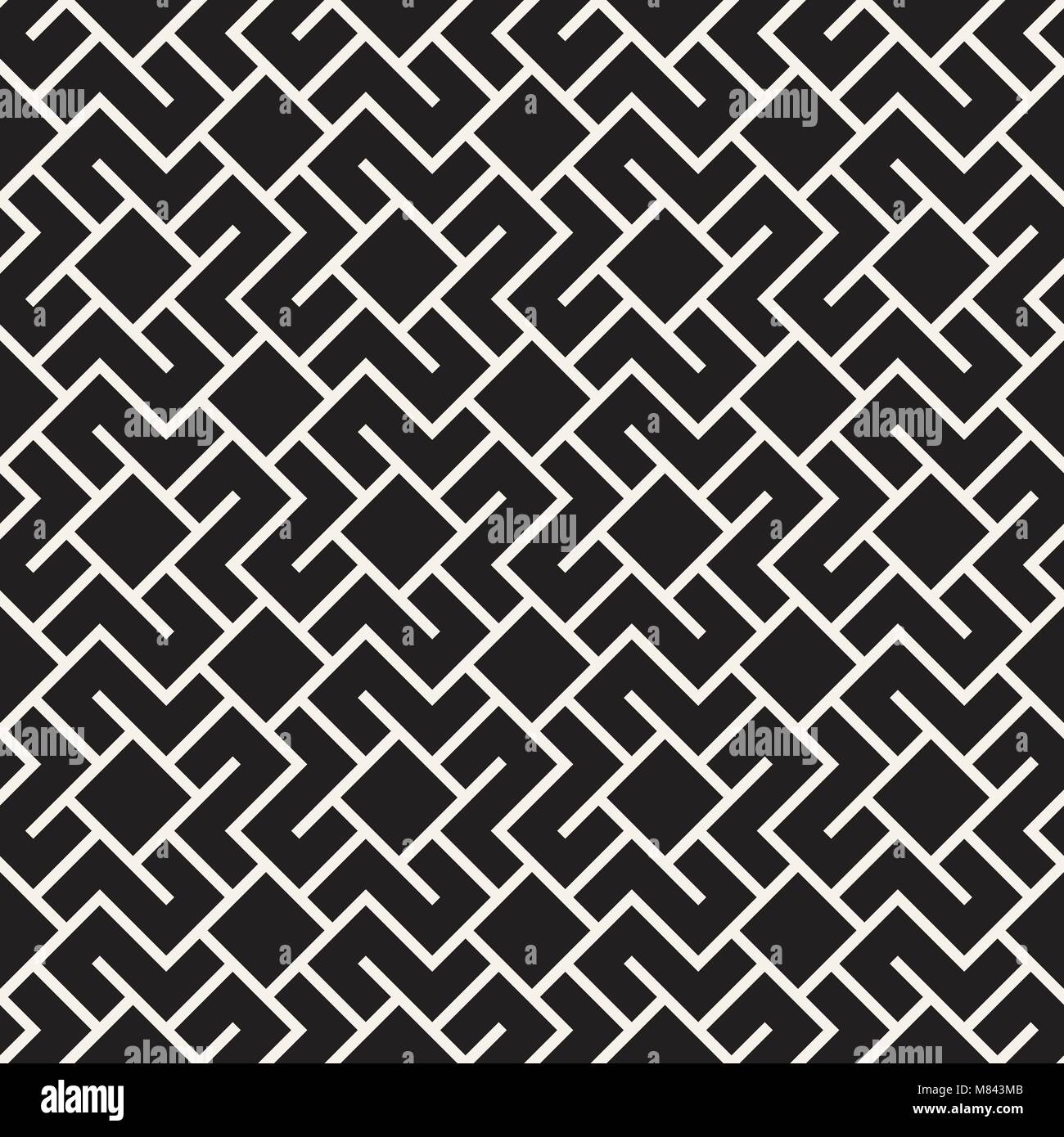 Vector seamless lattice pattern. Modern stylish texture with monochrome ...