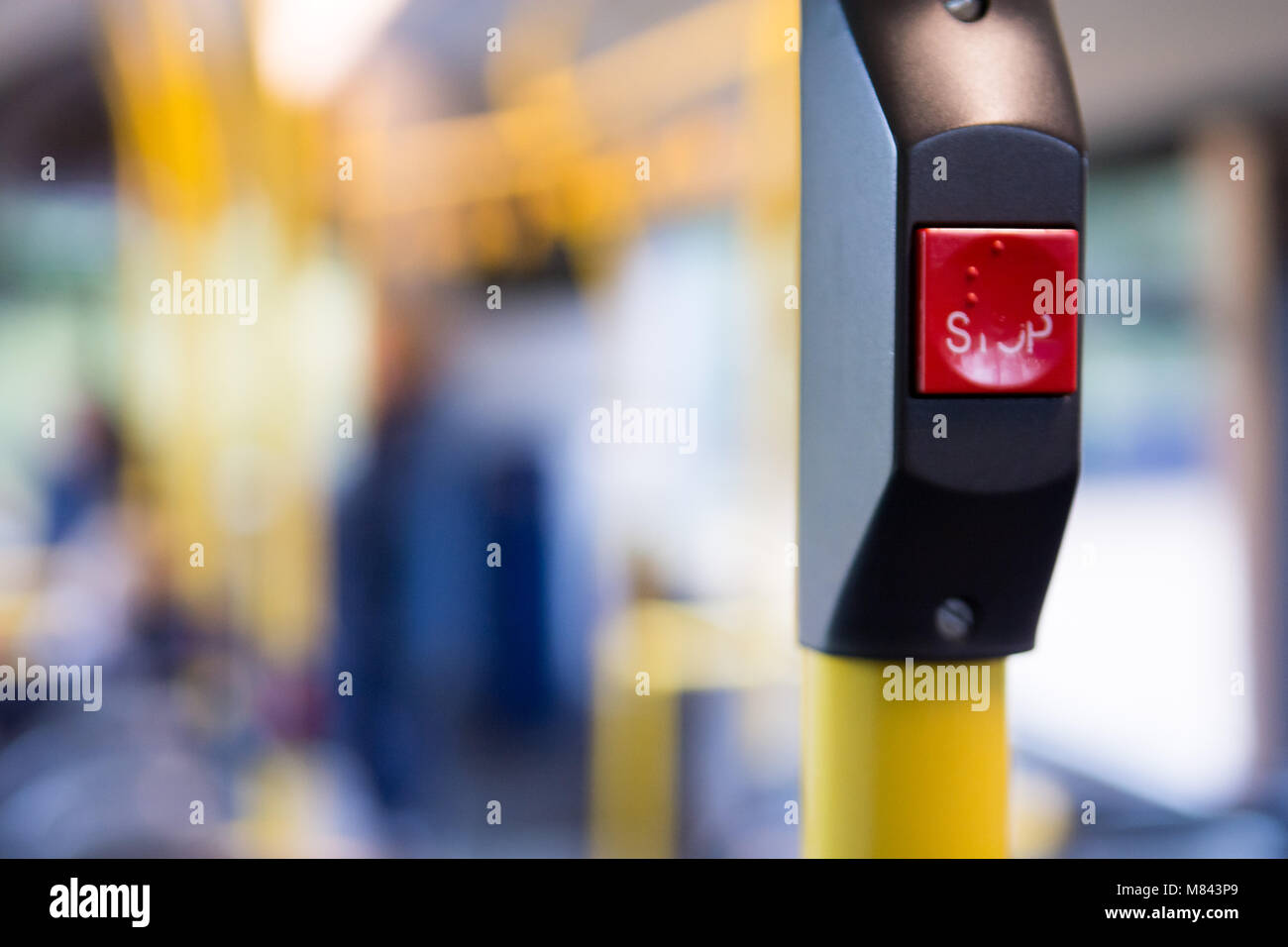 Stop request button in a bus hi-res stock photography and images - Alamy