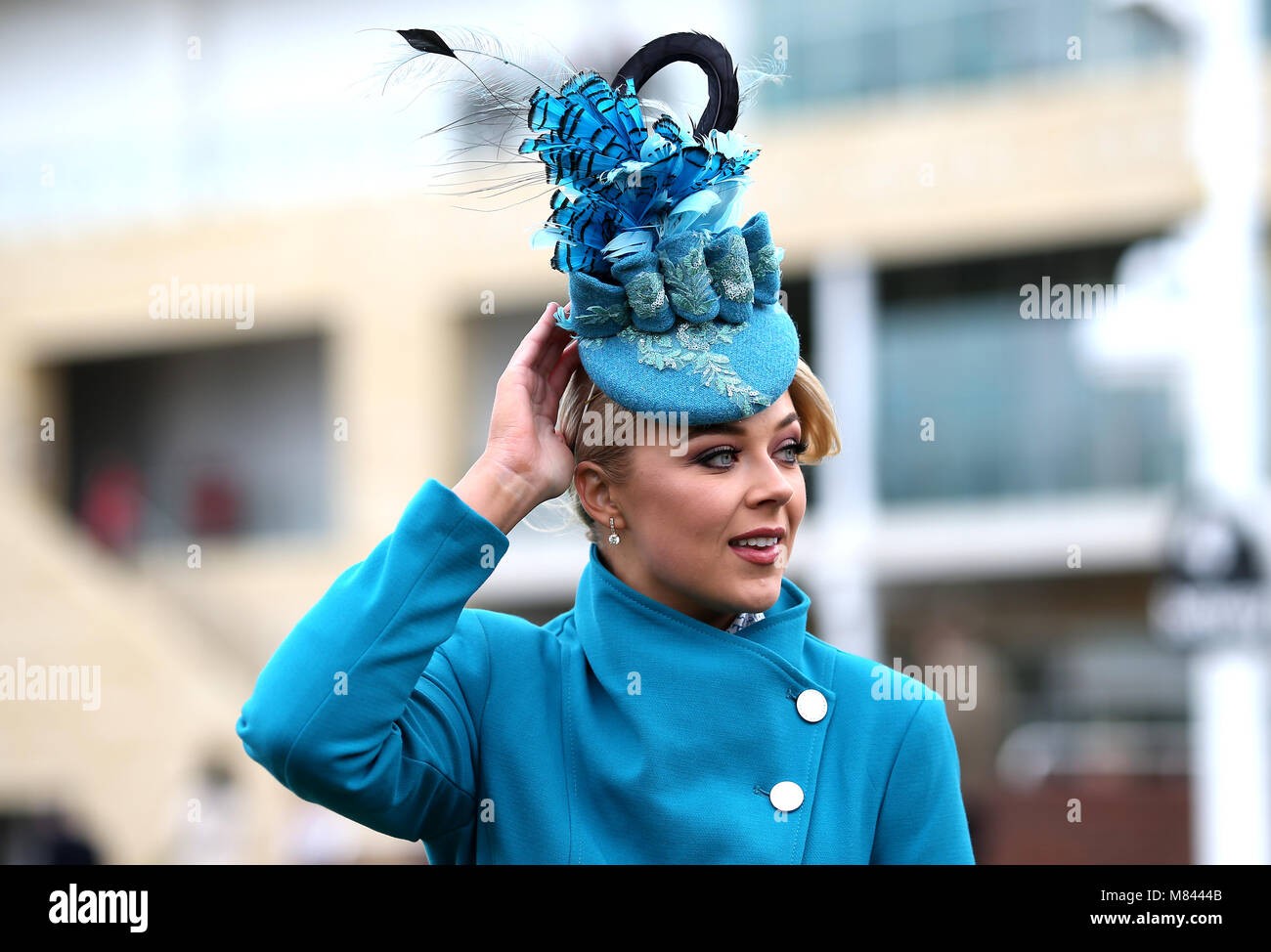 Miss England Stephanie Hill during Ladies Day of the 2018 Cheltenham ...