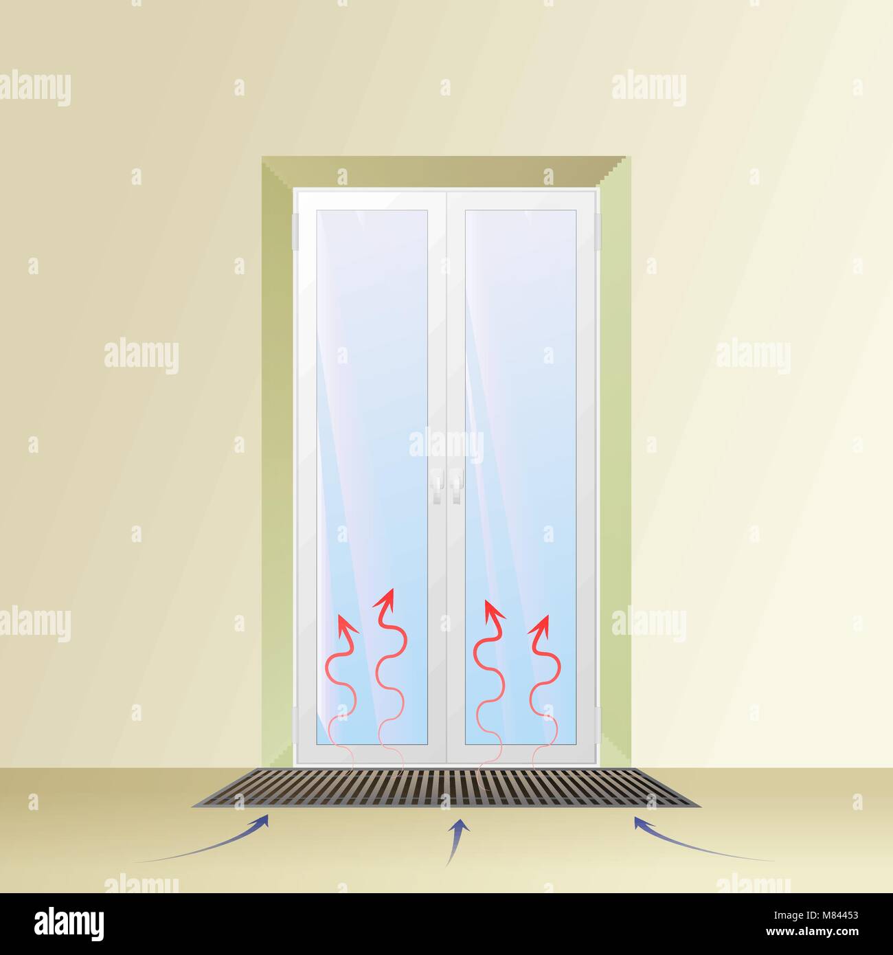 Radiator under window Stock Vector Images - Alamy