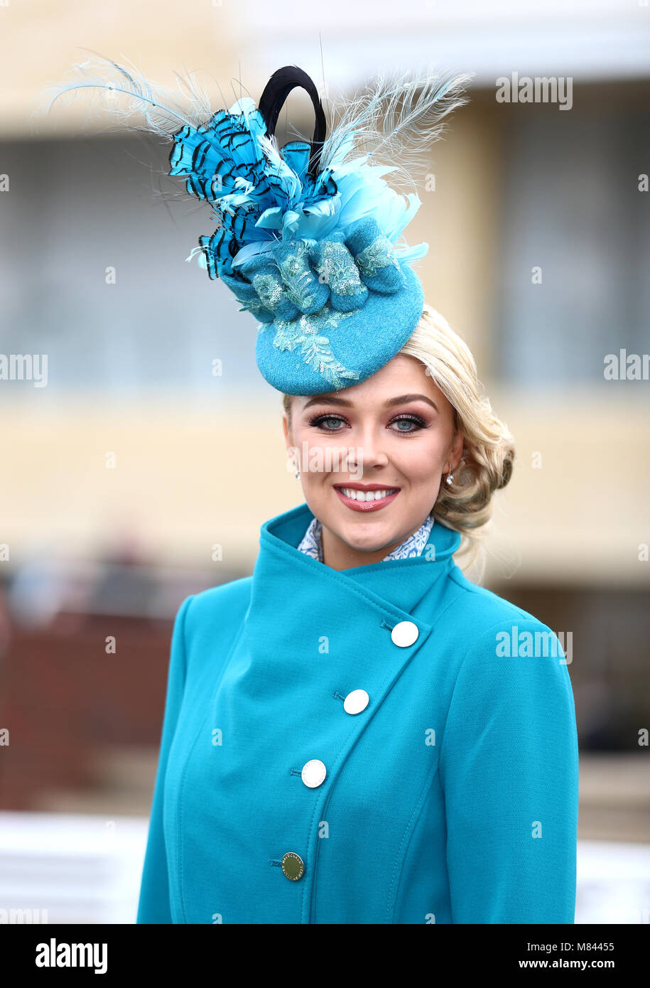 Miss England Stephanie Hill during Ladies Day of the 2018 Cheltenham ...