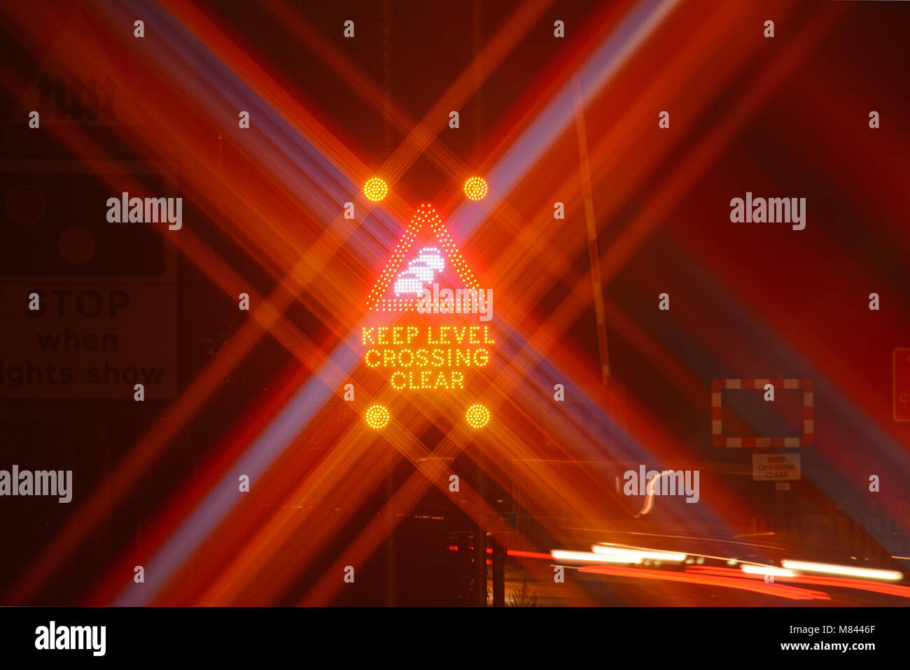 Level crossing uk road sign hi-res stock photography and images - Alamy