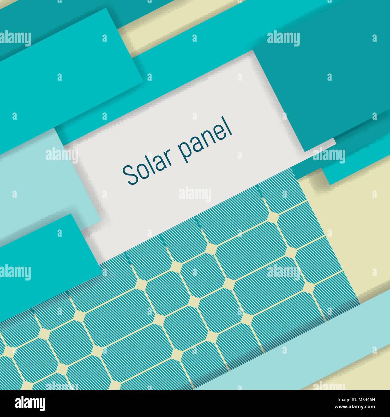 Solar panel vector illustration. A striking design of green technology ...
