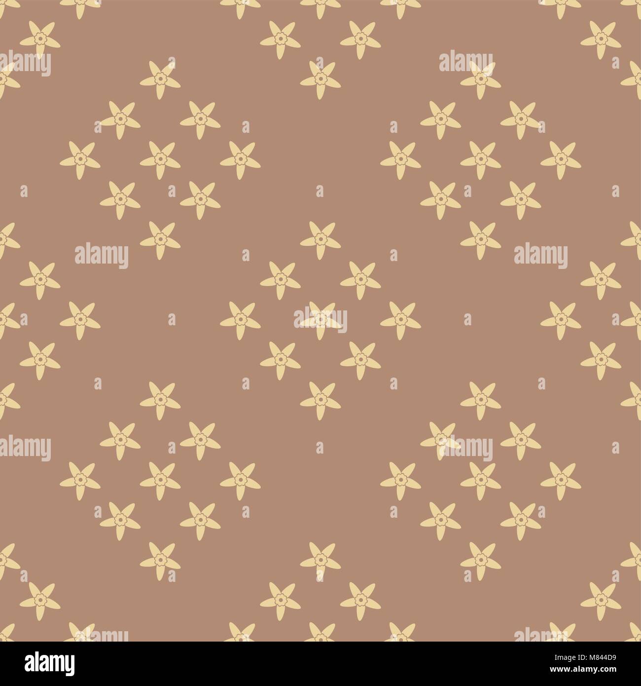 Vanilla seamless pattern background. Flower vector illustration Stock ...