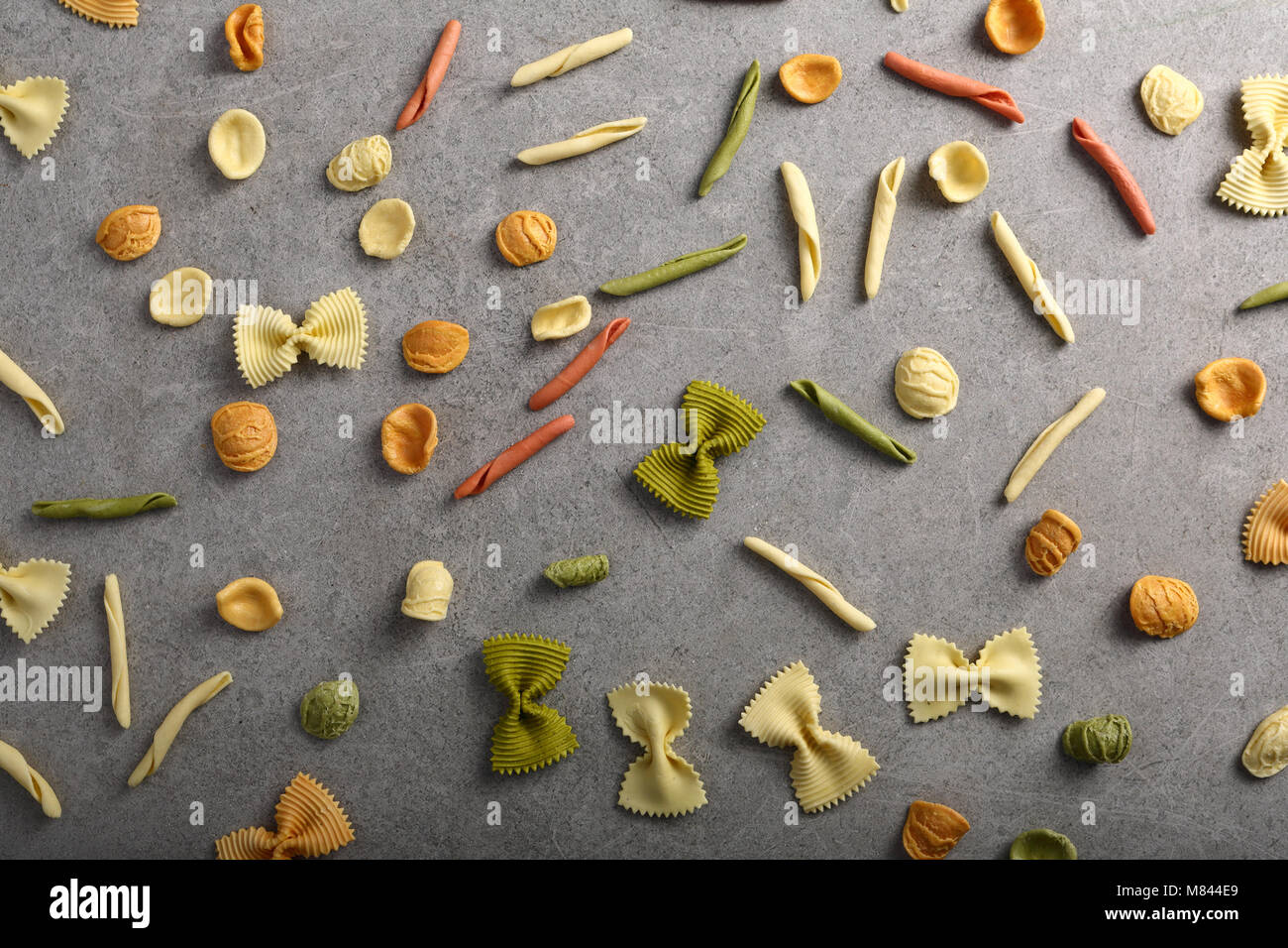 Italian raw pasta pattern Stock Photo - Alamy