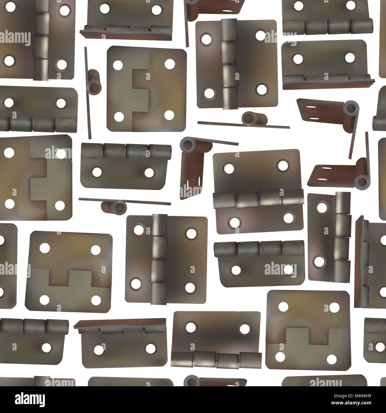 Hinge for doors vector illustration. Seamless pattern background of ...