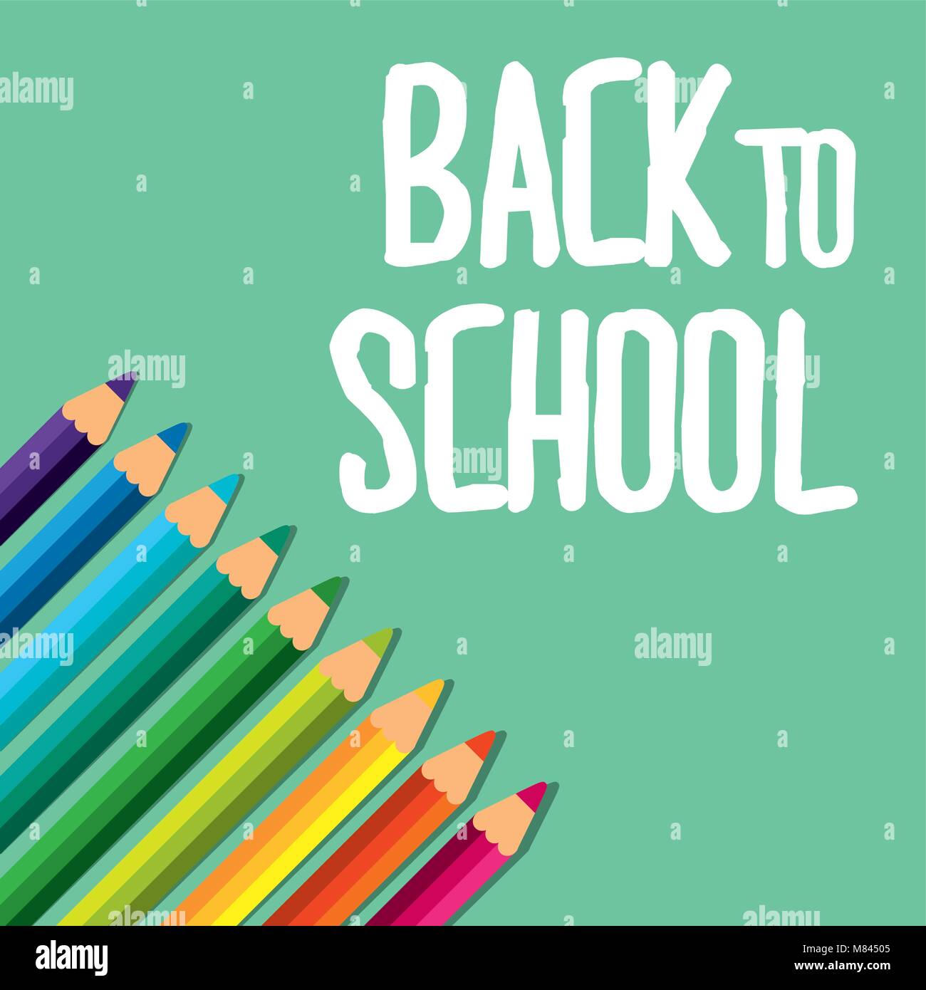 back to school collection pencil colors vector illustration Stock ...