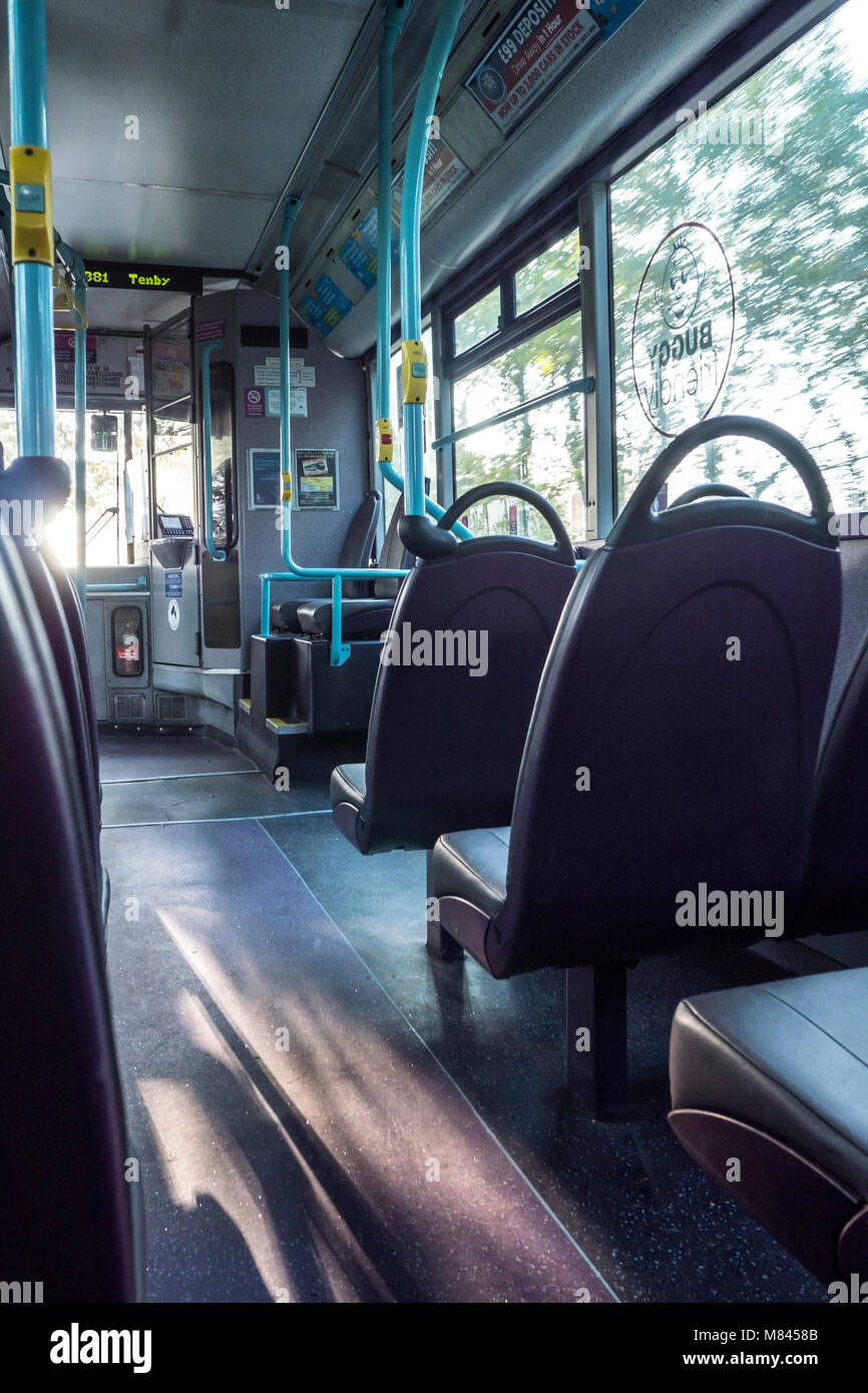 Inside a bus Stock Photo - Alamy