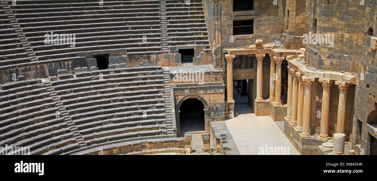 The ancient Roman theater in Bosra, Syria Stock Photo - Alamy