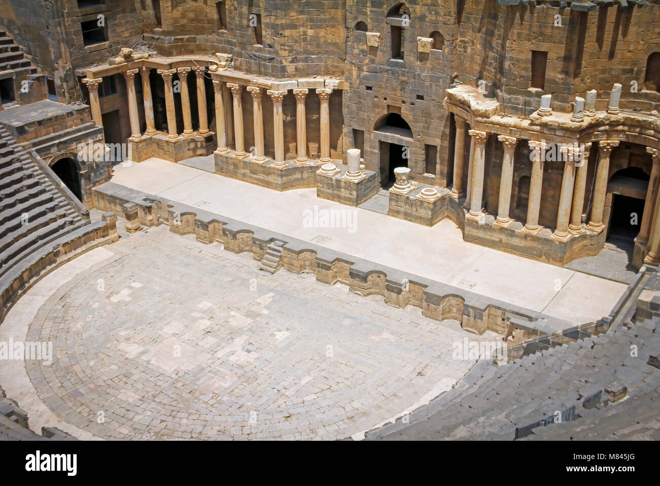 The ancient Roman theater in Bosra, Syria Stock Photo - Alamy