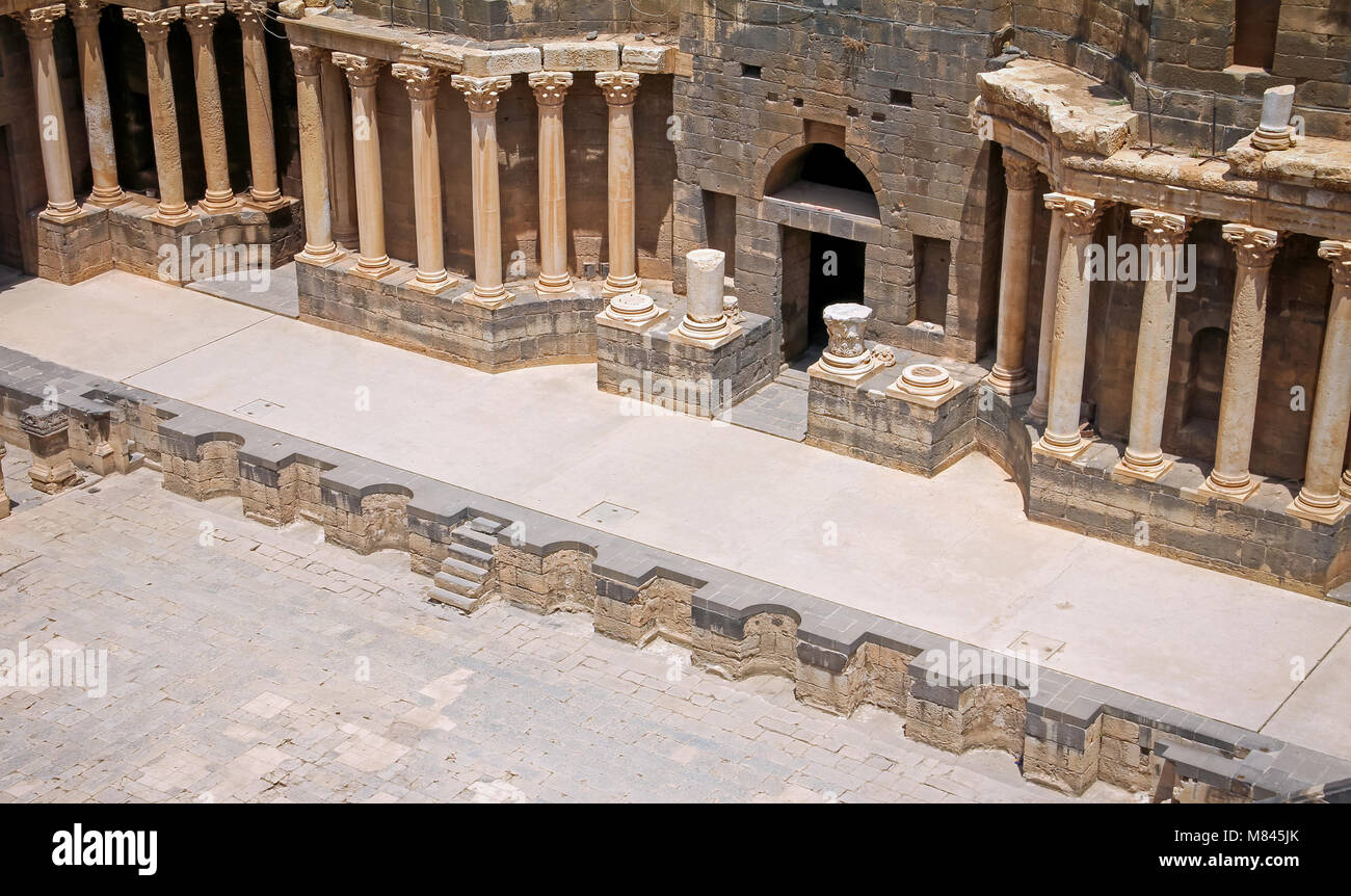 The ancient Roman theater in Bosra, Syria Stock Photo - Alamy