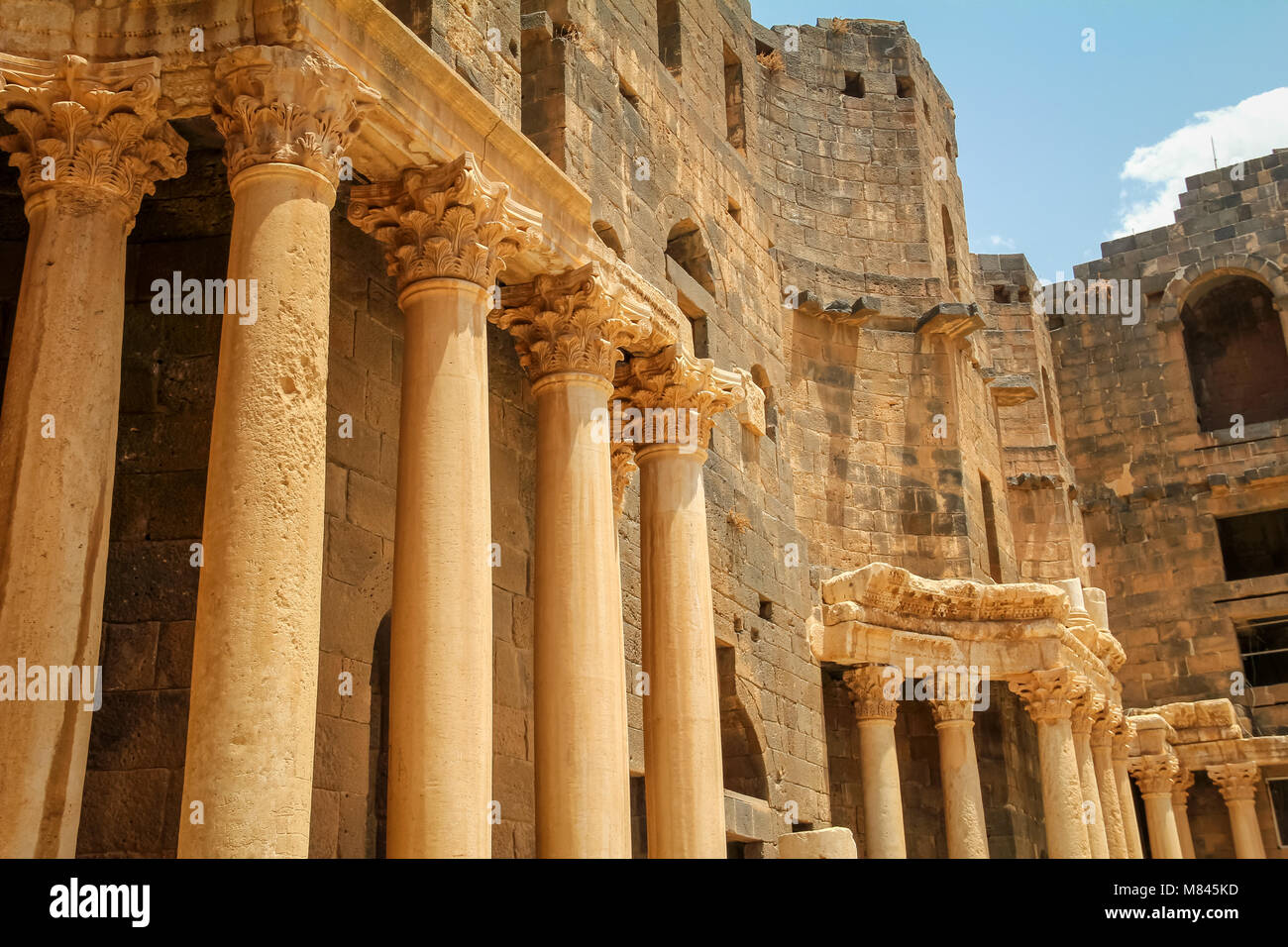 The ancient Roman theater in Bosra, Syria Stock Photo - Alamy
