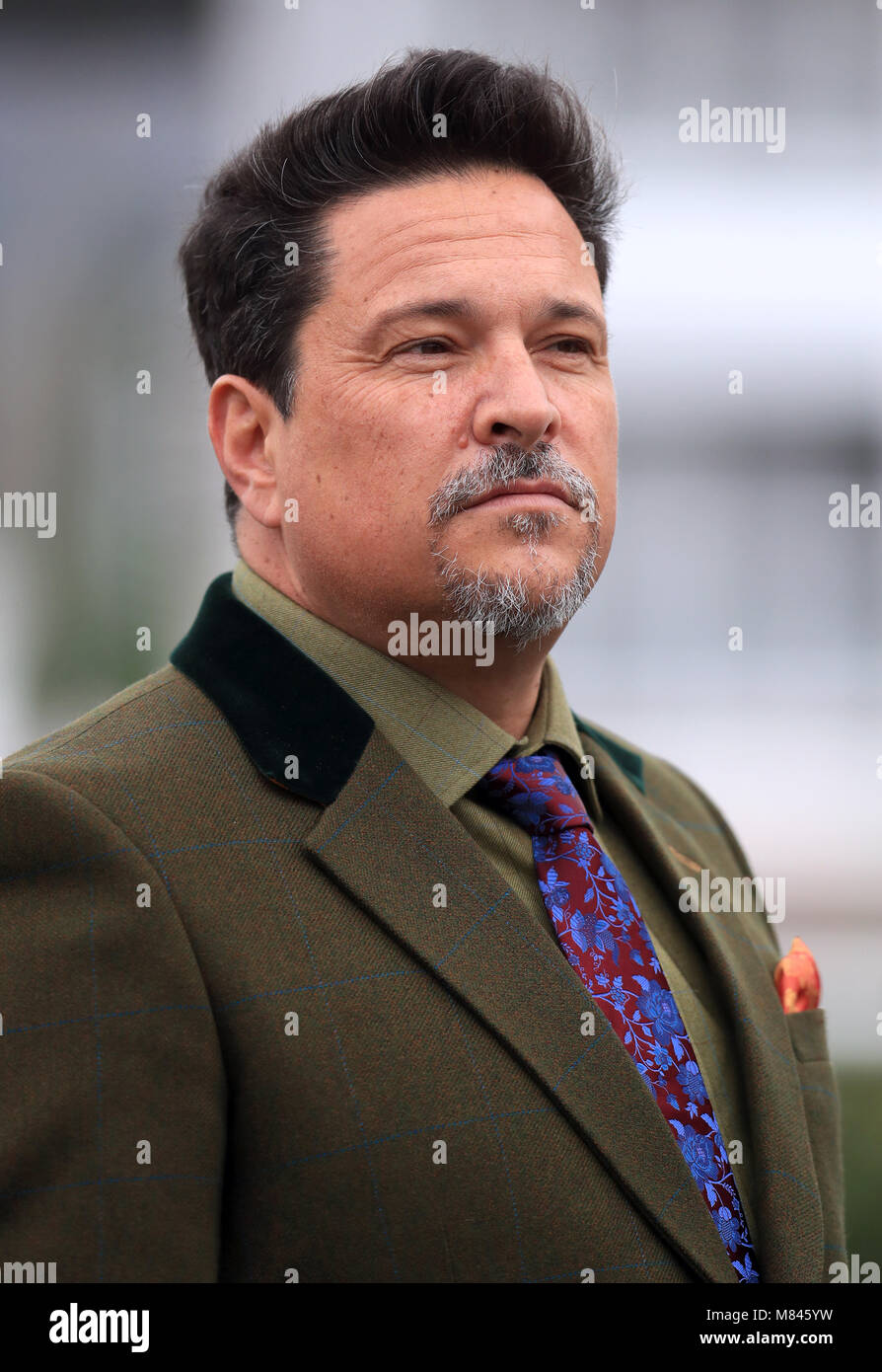 Dom Joly during Ladies Day of the 2018 Cheltenham Festival at ...