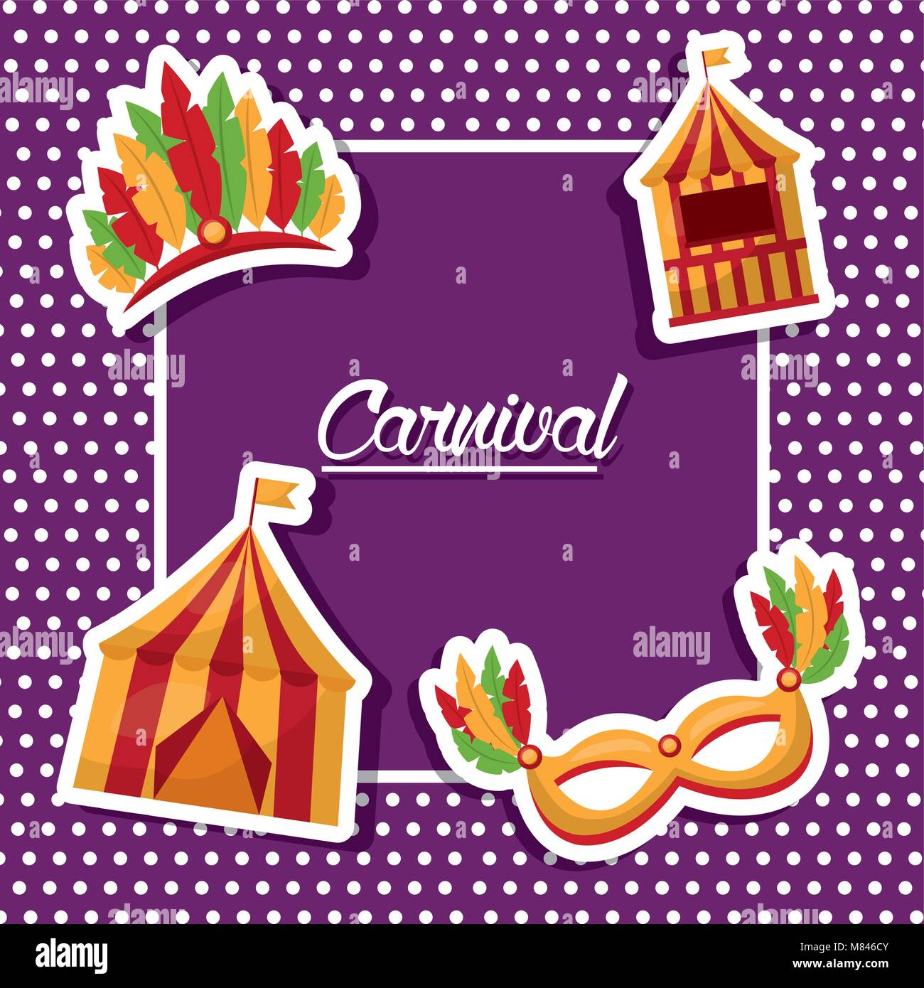 carnival fun fair tent festival vector illustration Stock Vector Image ...
