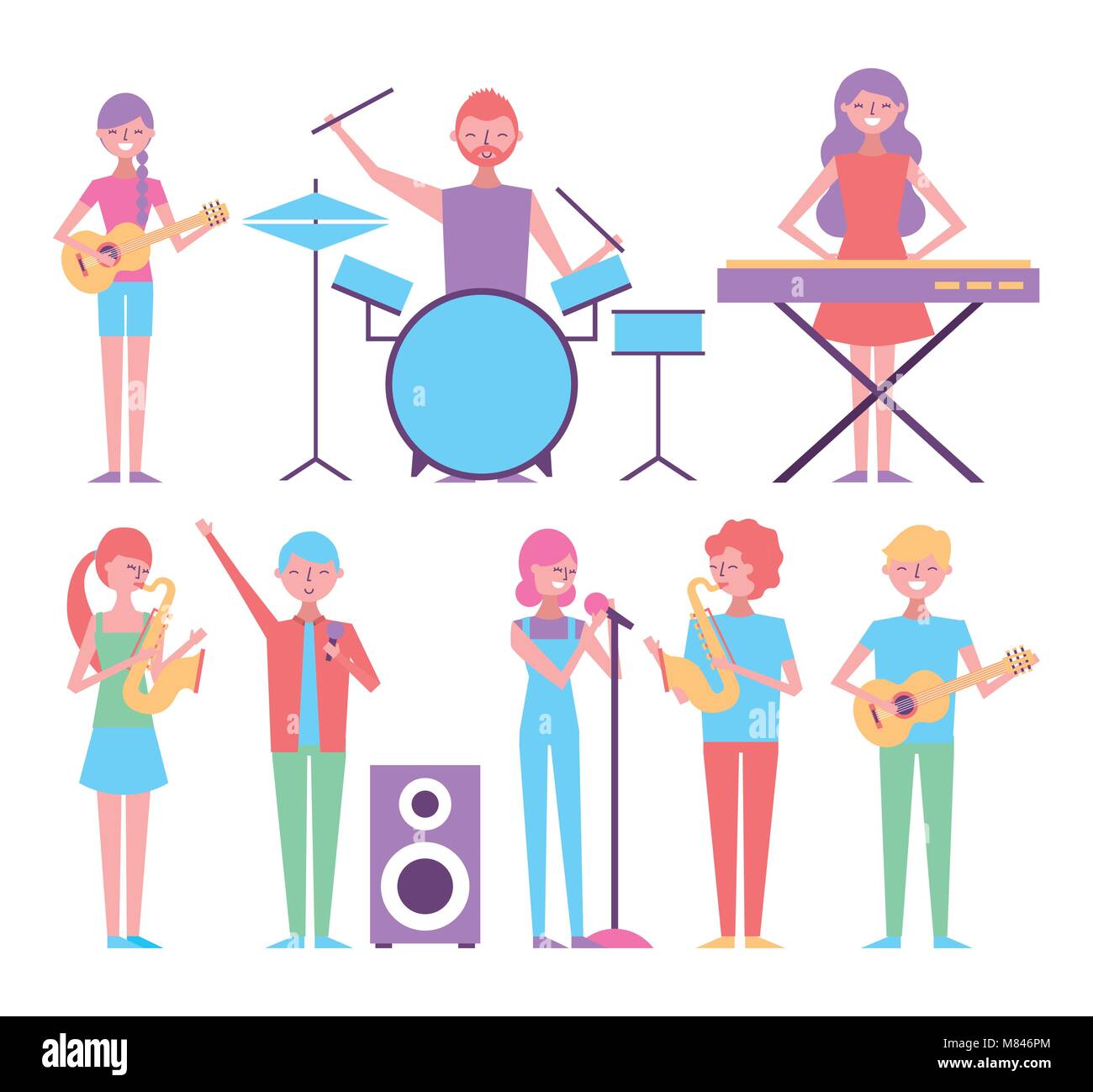 Drummer female Stock Vector Images - Alamy