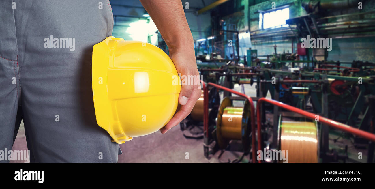 Worker with safety helmet Stock Photo - Alamy