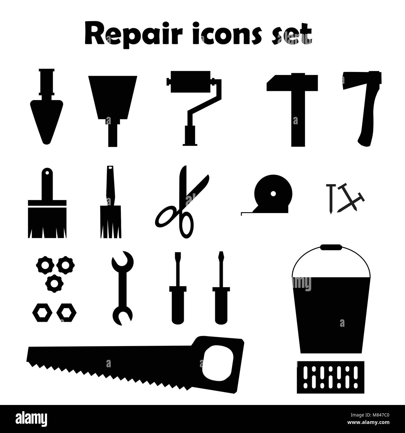 Bucket nuts bolts Stock Vector Images - Alamy