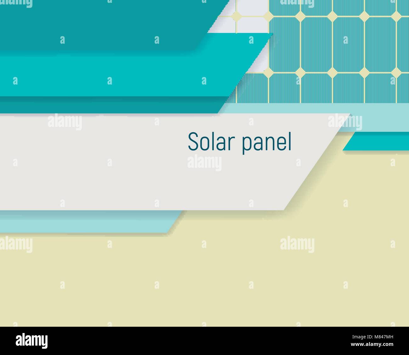 Solar panel vector illustration. The power generation system. Abstract ...