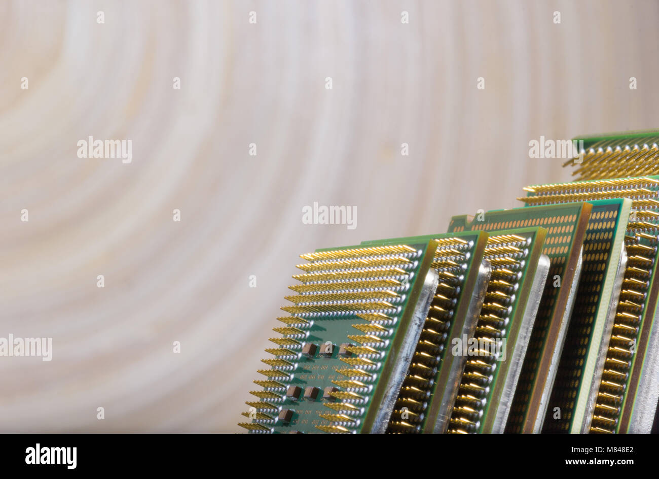 Microprocessor - closeup detail, blurred background Stock Photo - Alamy