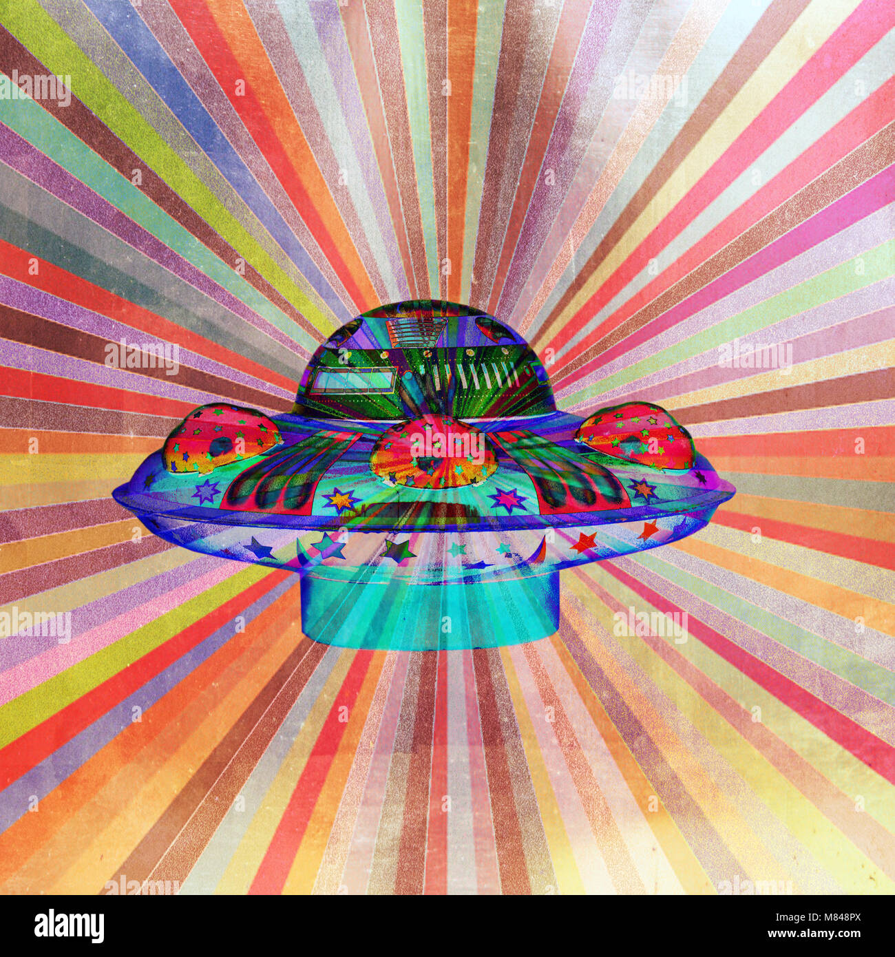 bright color abstract ufo pop art Stock Photo - Alamy