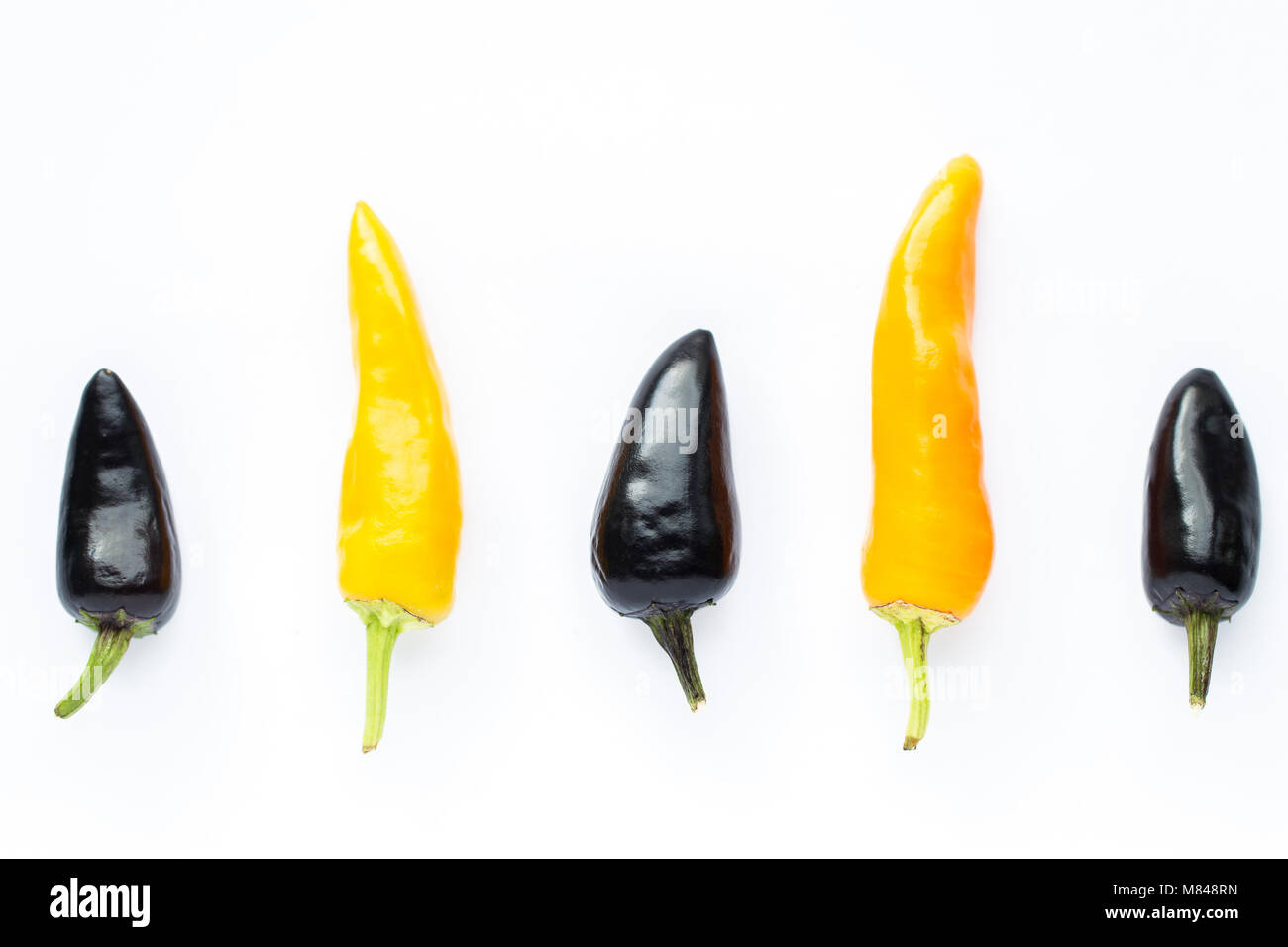 Different kinds of chilli peppers Stock Photo - Alamy