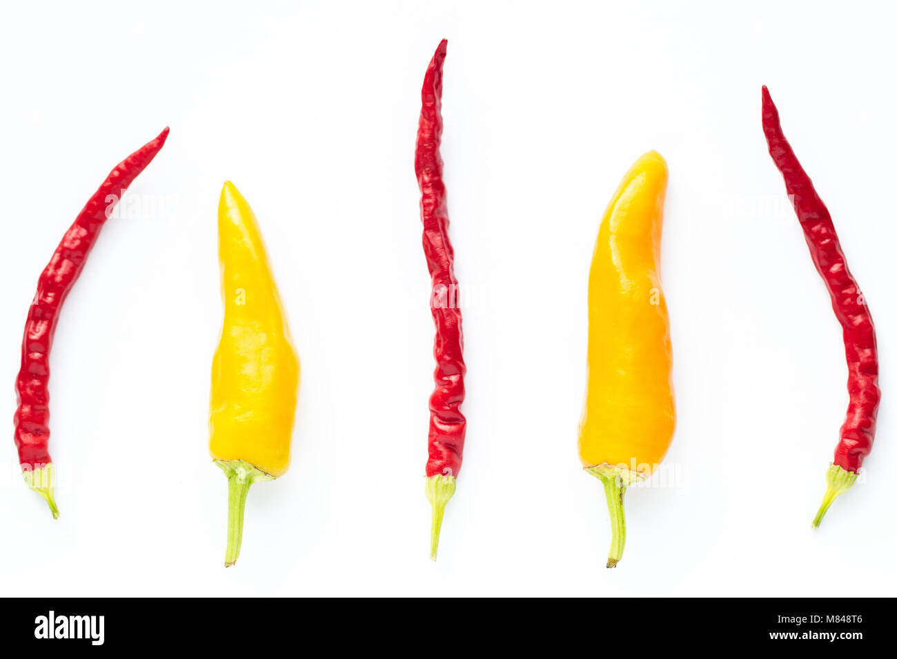 Different kinds of chilli peppers Stock Photo - Alamy