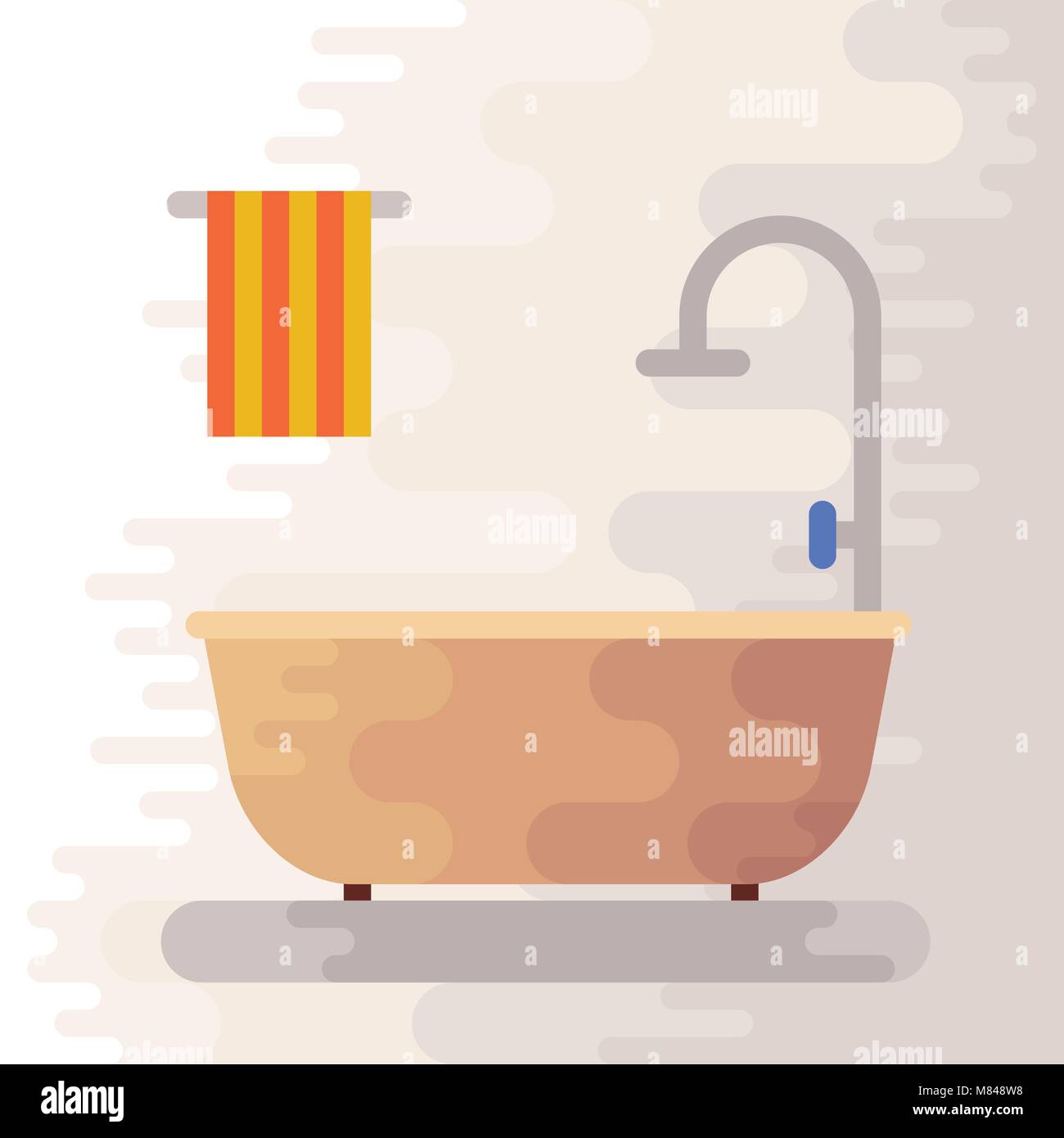 Retro bath room Stock Vector Images - Alamy