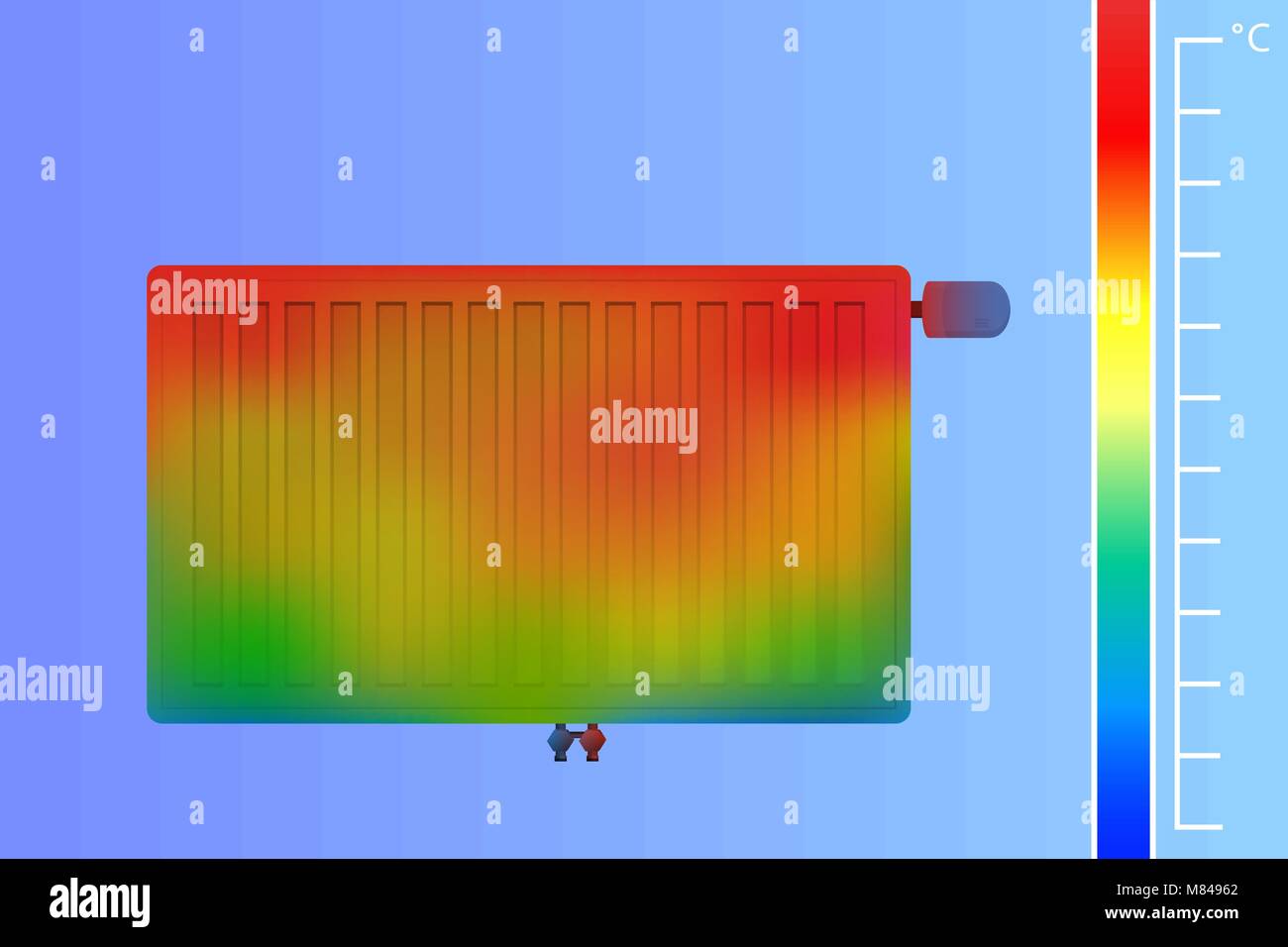Thermal image heating radiator Stock Vector Images - Alamy