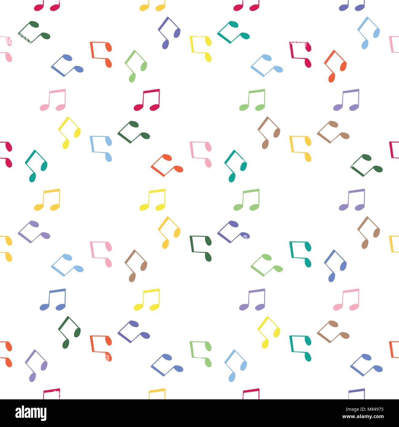Seamless pattern background with musical notes and treble clef vector ...