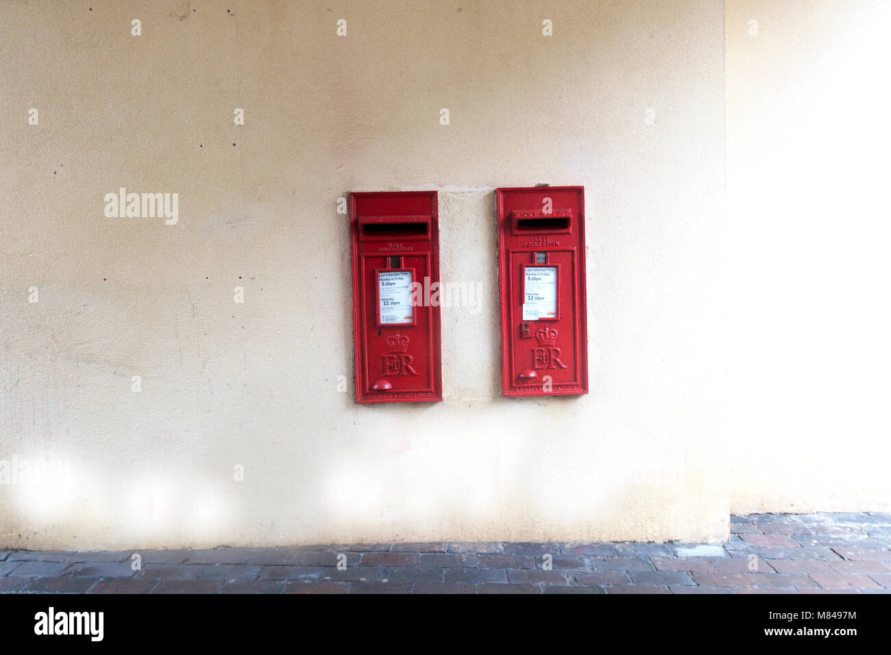 Two Royal Mail letter boxes Stock Photo - Alamy