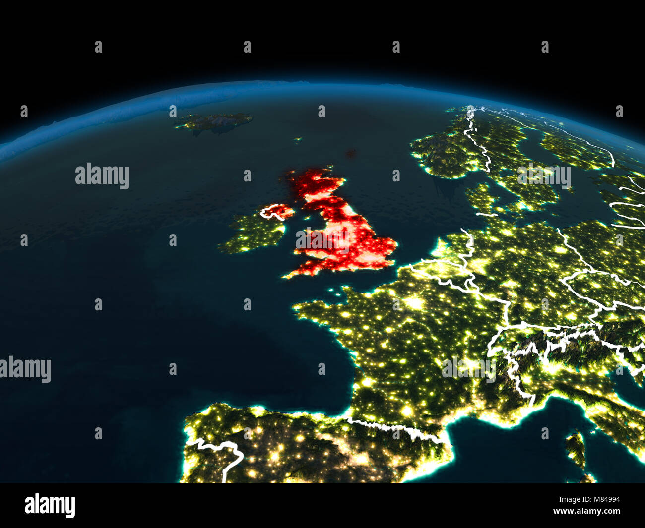 Great Britain Satellite View Stock Photos & Great Britain Satellite ...
